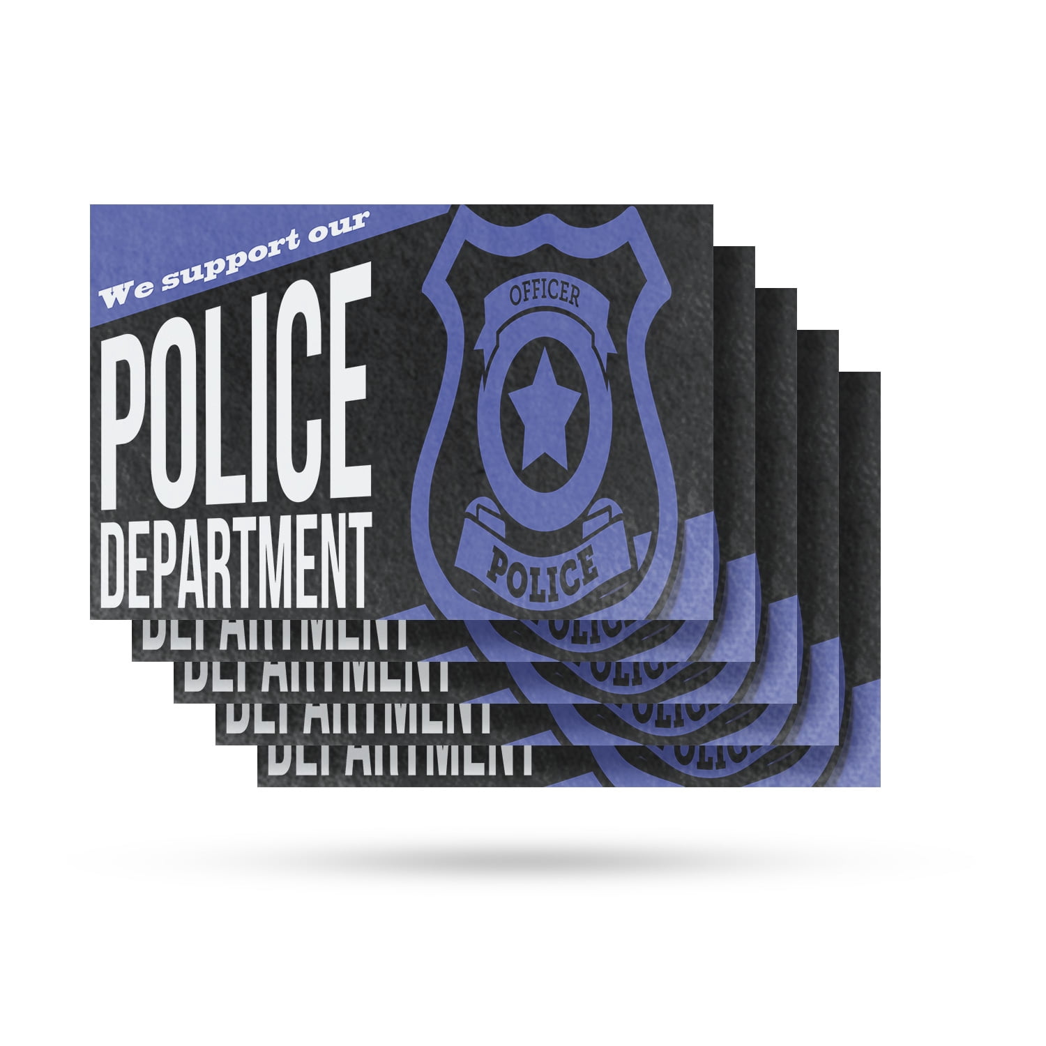 We Support our Police Department Vinyl Decal 5 Pack of 18 Inch x 24 ...