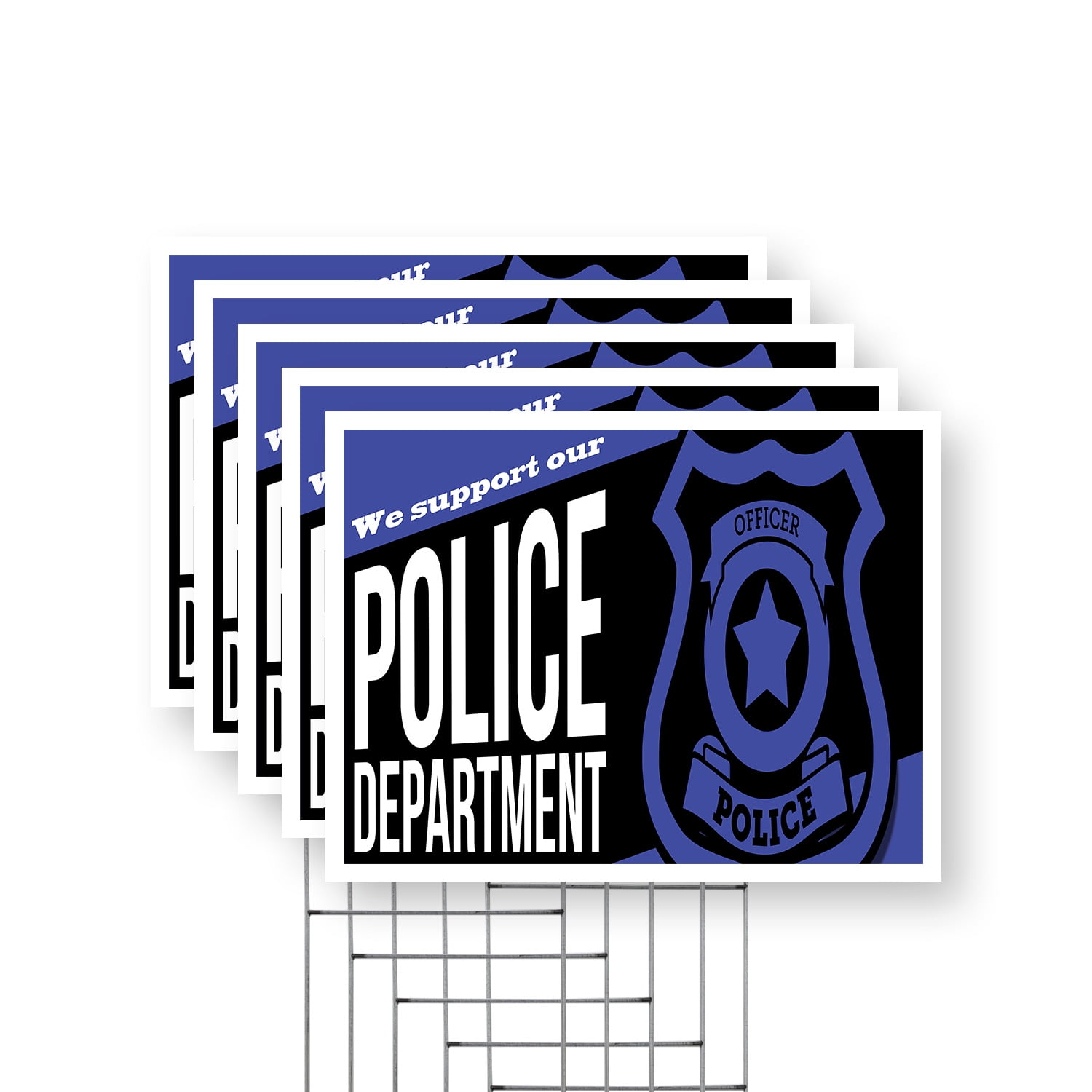 We Support our Police Department Yard Sign 5 Pack of 18 Inch x 24 Inch ...