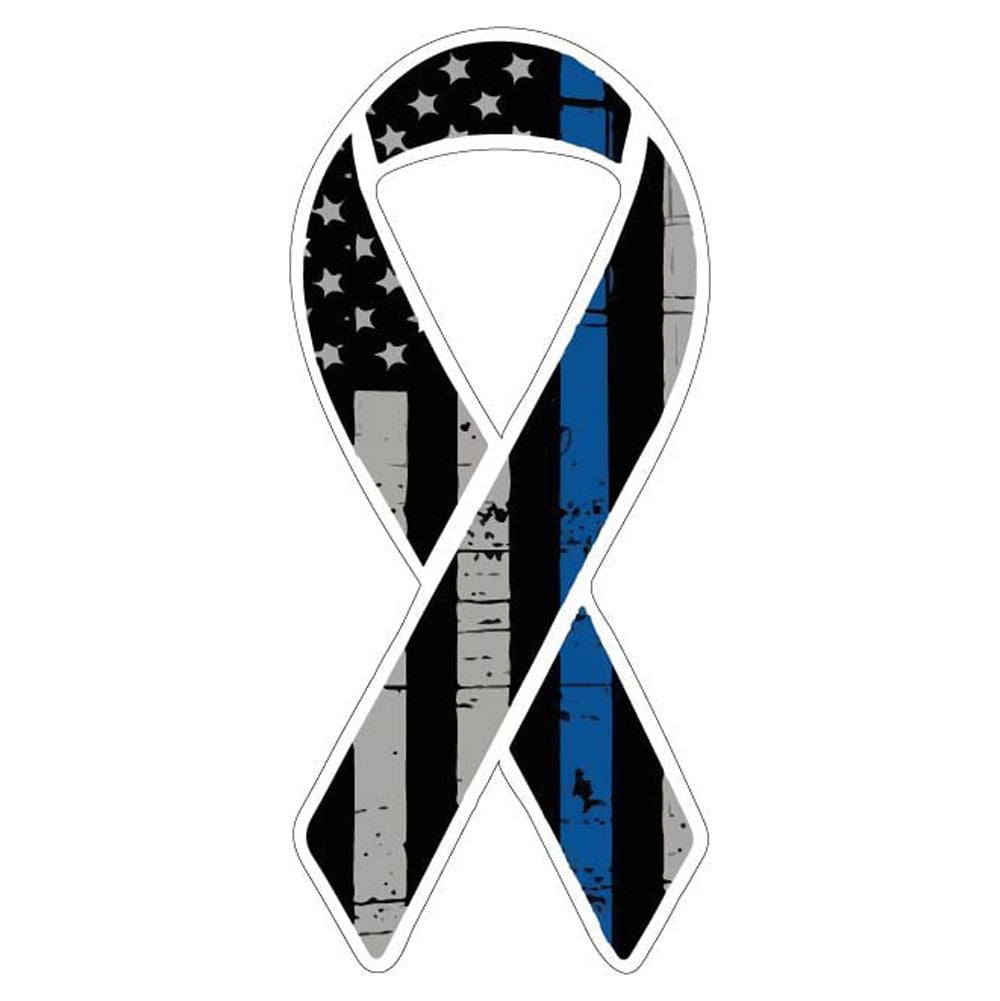 Support Police Ribbon Vinyl Sticker Decal (4.5" x 2") | Peel & Stick ...