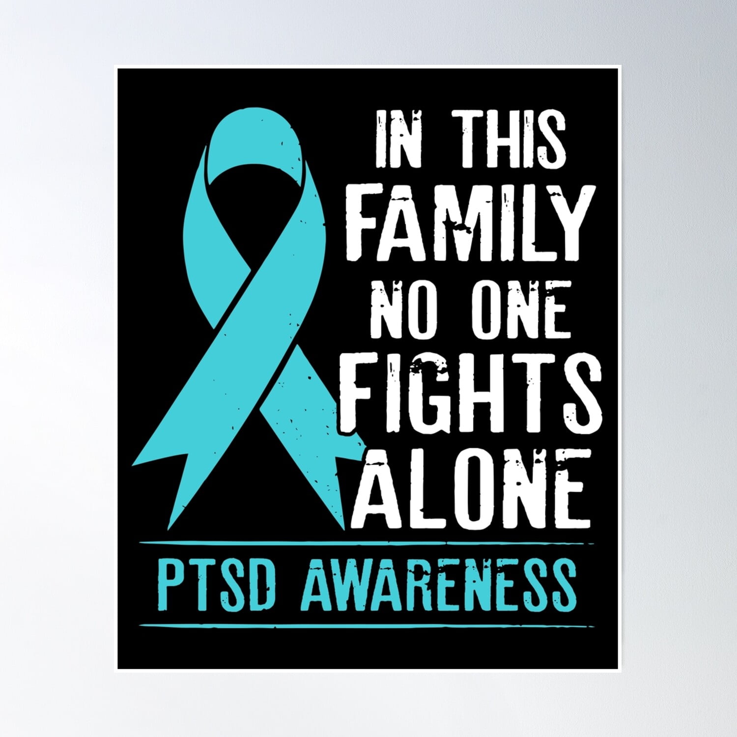Support Ptsd Warrior No One Fights Alone Ptsd Awareness Memorial T ...
