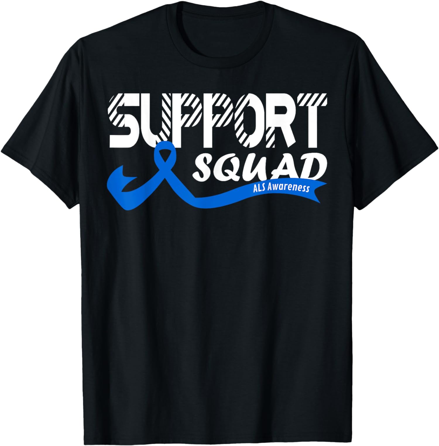 Support Squad ALS Awareness Month Ribbon Blue T-Shirt - Walmart.com