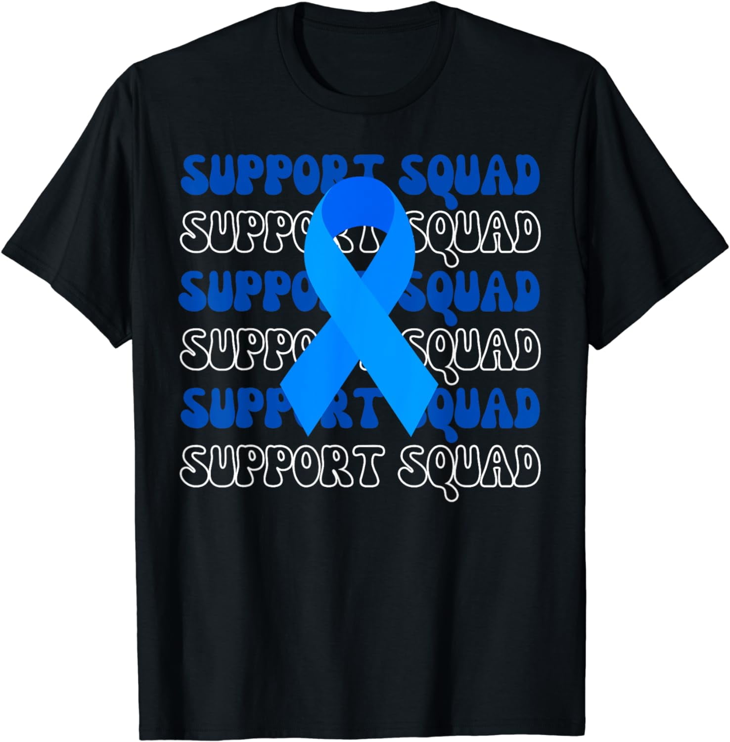 Support Squad Als Awareness Month Blue Ribbon Flower T-Shirt - Walmart.com