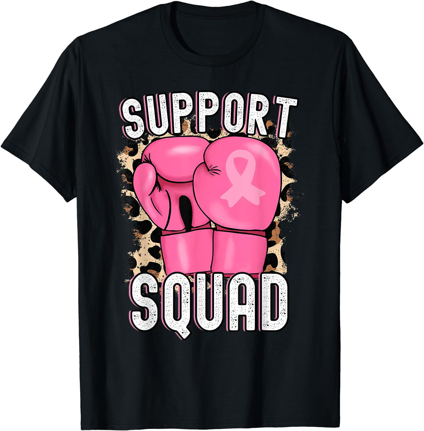 Support Squad Breast Cancer Awareness Boxing Fight T-Shirt - Walmart.com