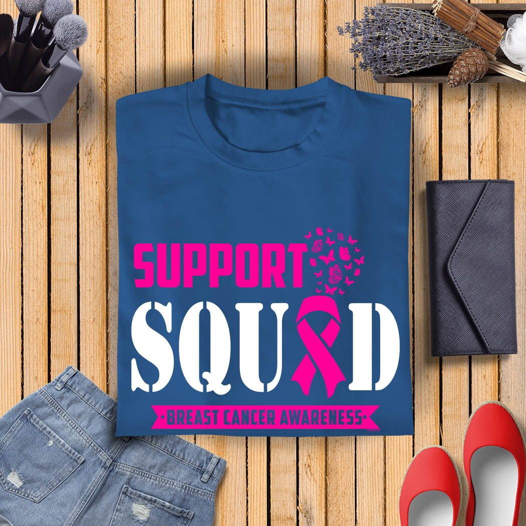 Support Squad Breast Cancer Awareness T-shirt for Men and Women ...