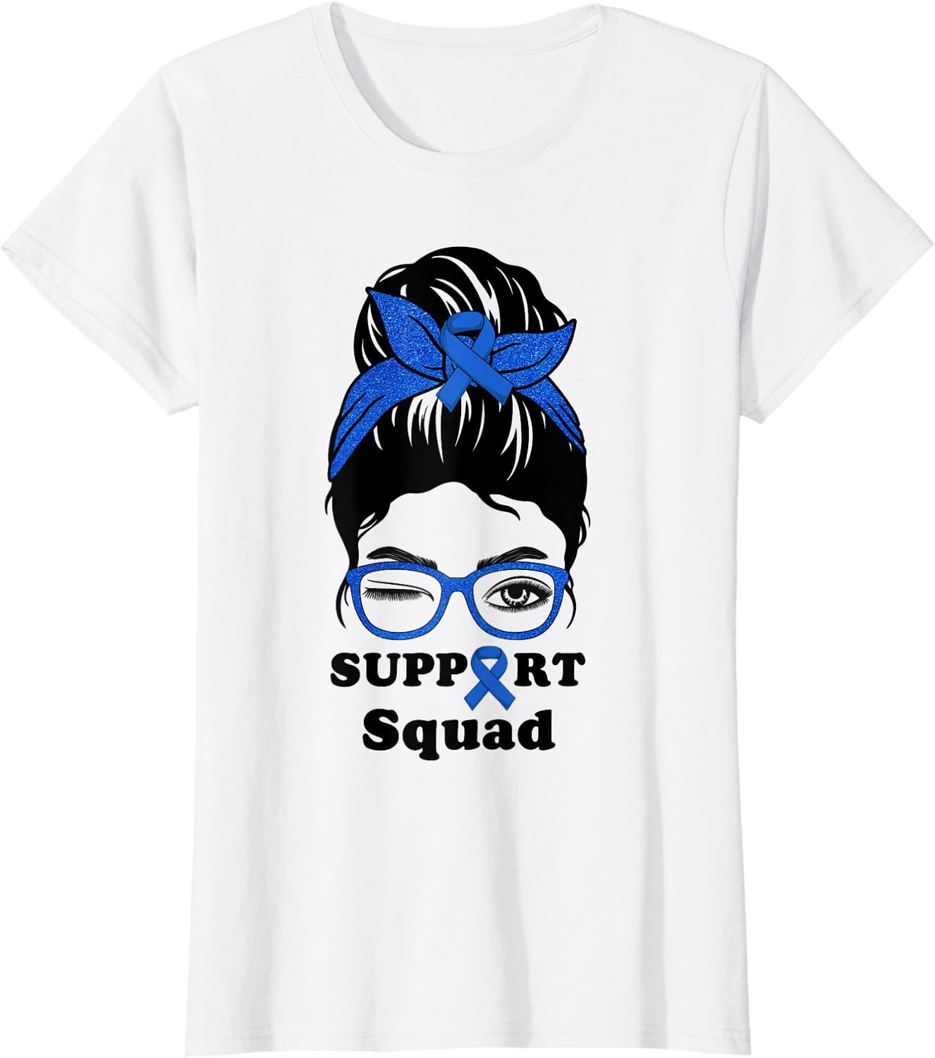 Support Squad Colorectal Colon Cancer Awareness Matching Fun T-Shirt ...