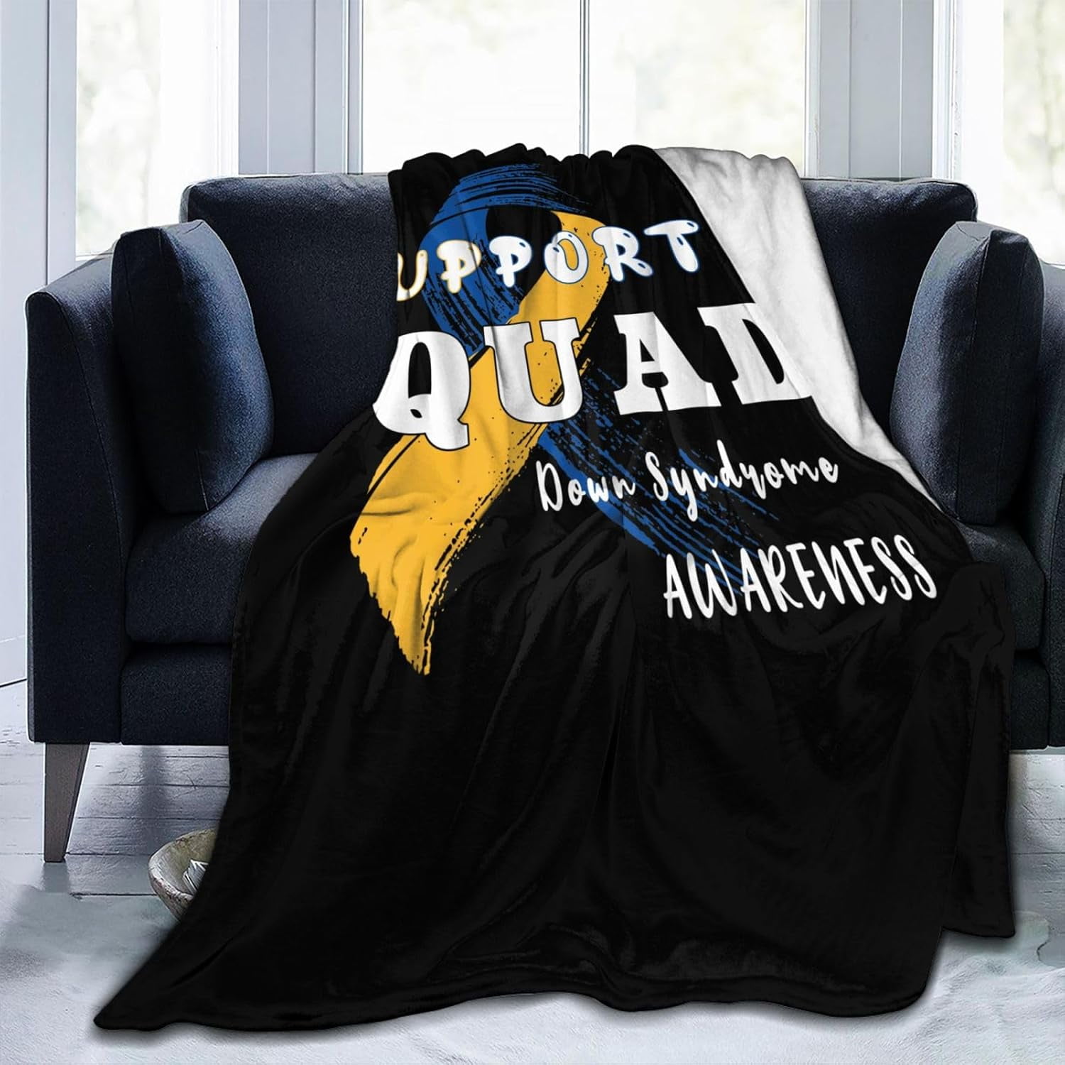 Support Squad Down Syndrome Awareness Throw Blanket 80"x60" Ultra-Soft ...