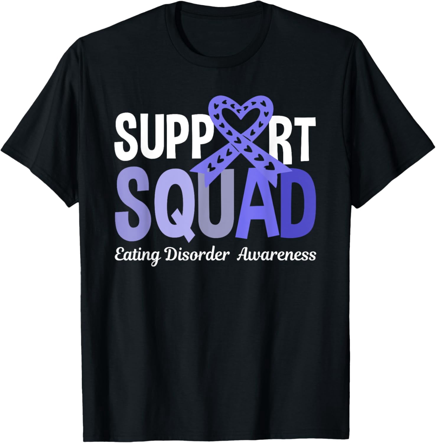 Support Squad Eating Disorder Awareness - Periwinkle Ribbon T-Shirt ...