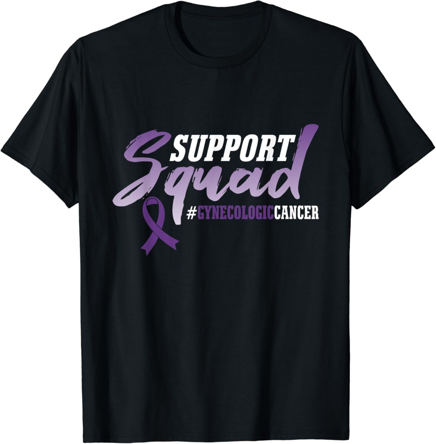 Support Squad GYNECOLOGIC CANCER Survivors Ribbon T-Shirt - Walmart.com