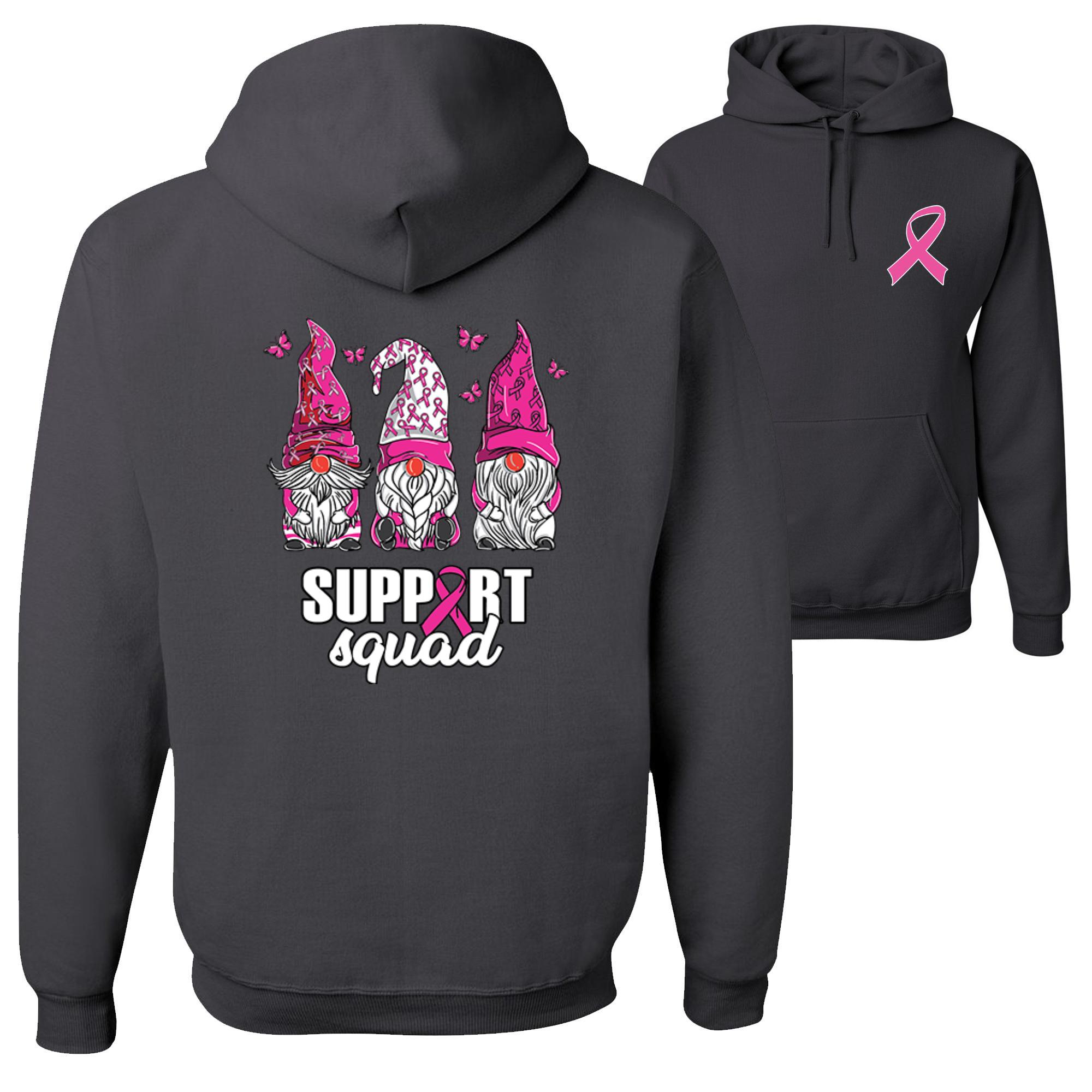 Support Squad Gnomes Pink Ribbon Breast Cancer Awareness FRONT AND BACK ...