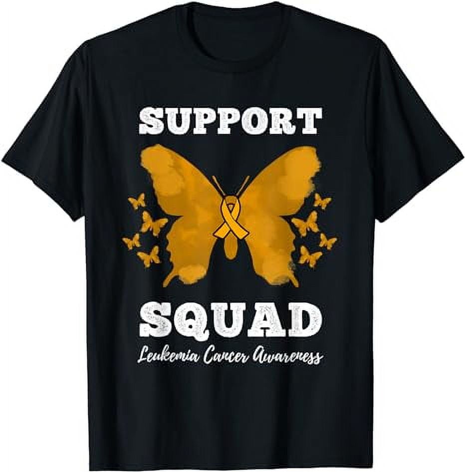 Support Squad Leukemia Cancer Awareness Blood Cancer T-Shirt - Walmart.com