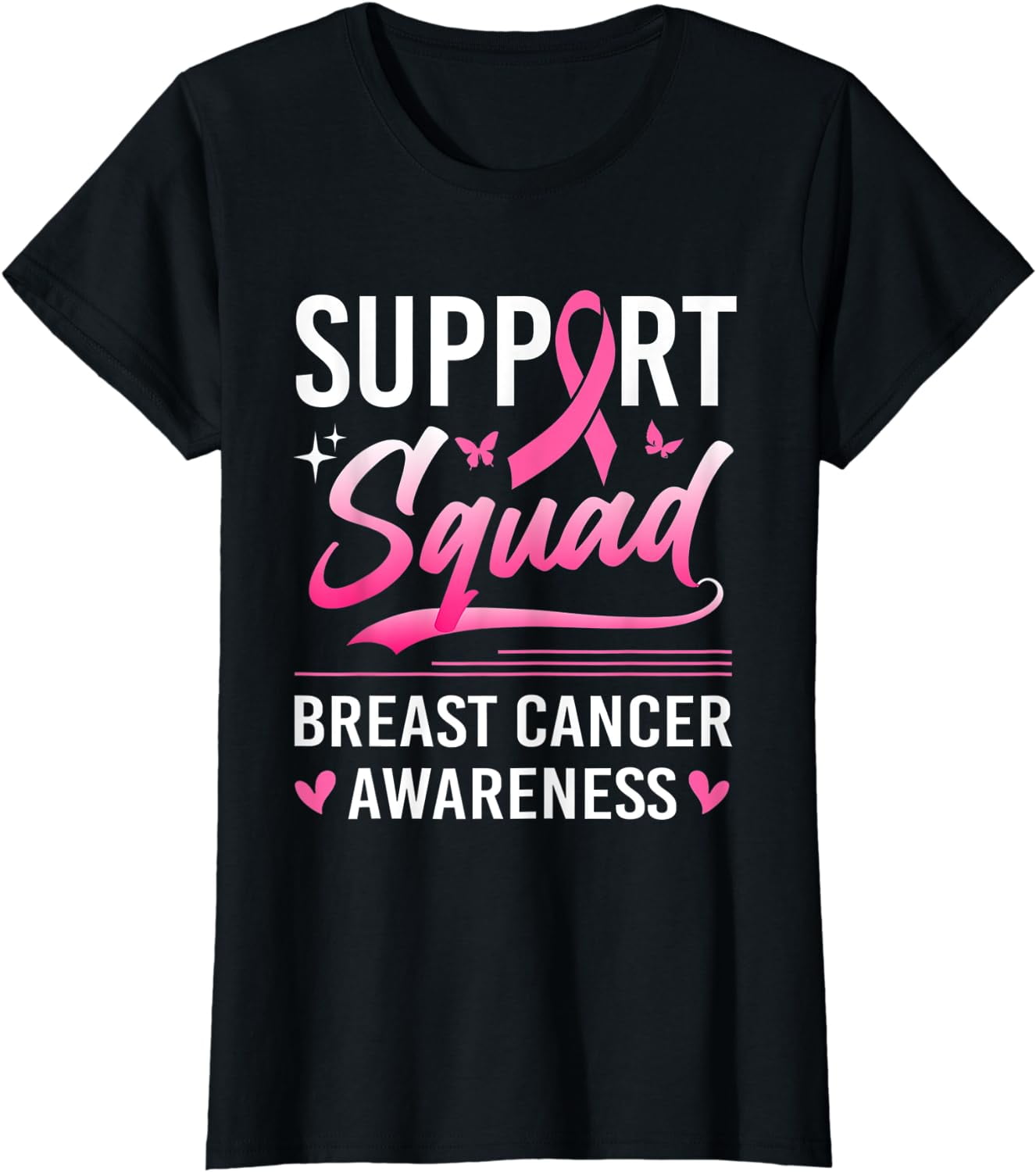 Support Squad Matching Family Breast Cancer Awareness Month T-Shirt ...