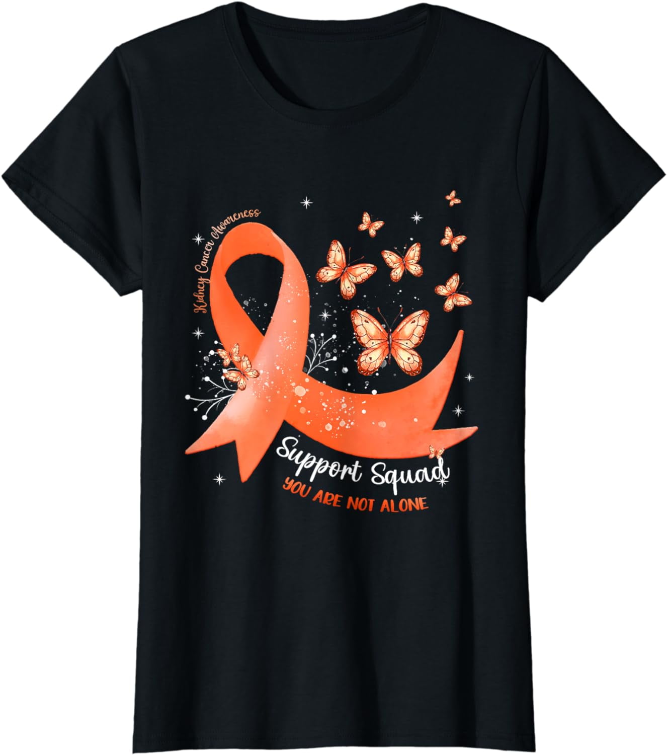 Support Squad Orange Ribbon Kidney Cancer Awareness T-Shirt - Walmart.com