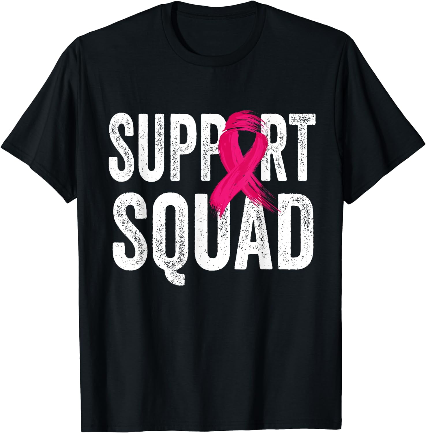 Support Squad Pink Ribbon Warrior Breast Cancer Awareness T-Shirt ...