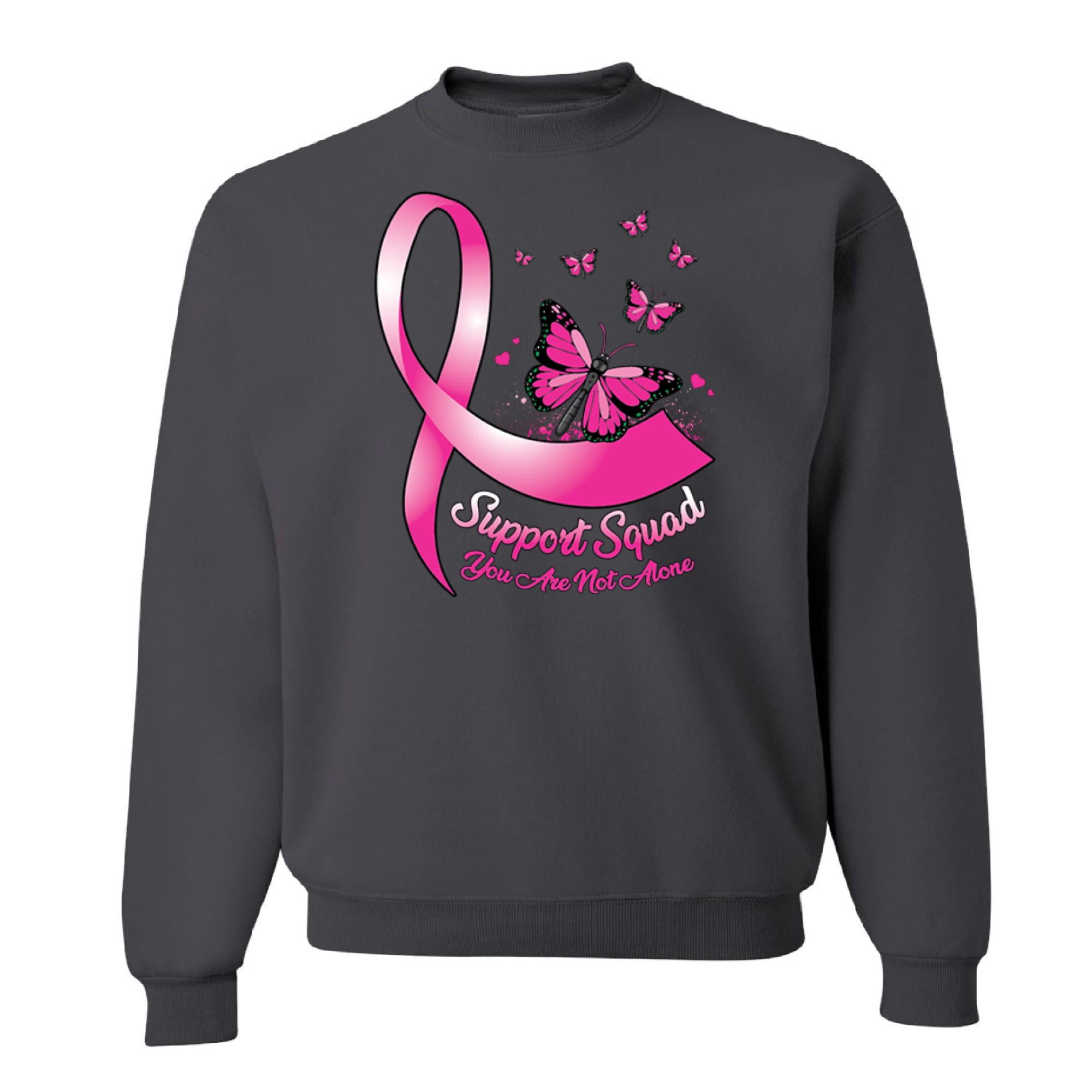 Support Squad You Are Not Alone Butterfly Ribbon Breast Cancer ...