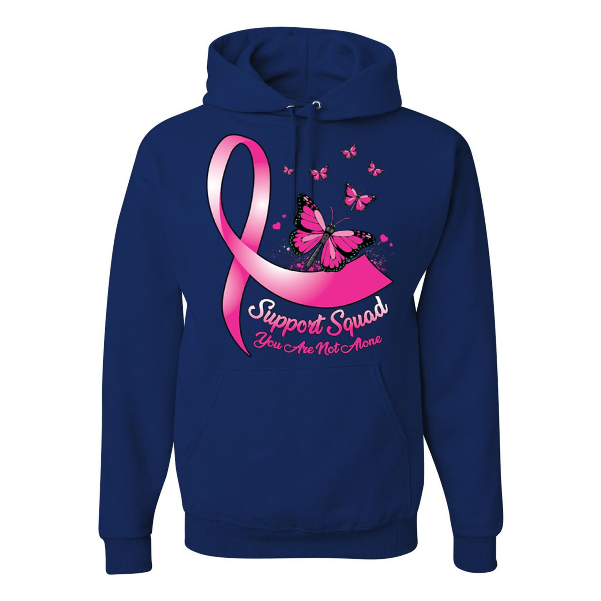 Support Squad You Are Not Alone Butterfly Ribbon Breast Cancer ...