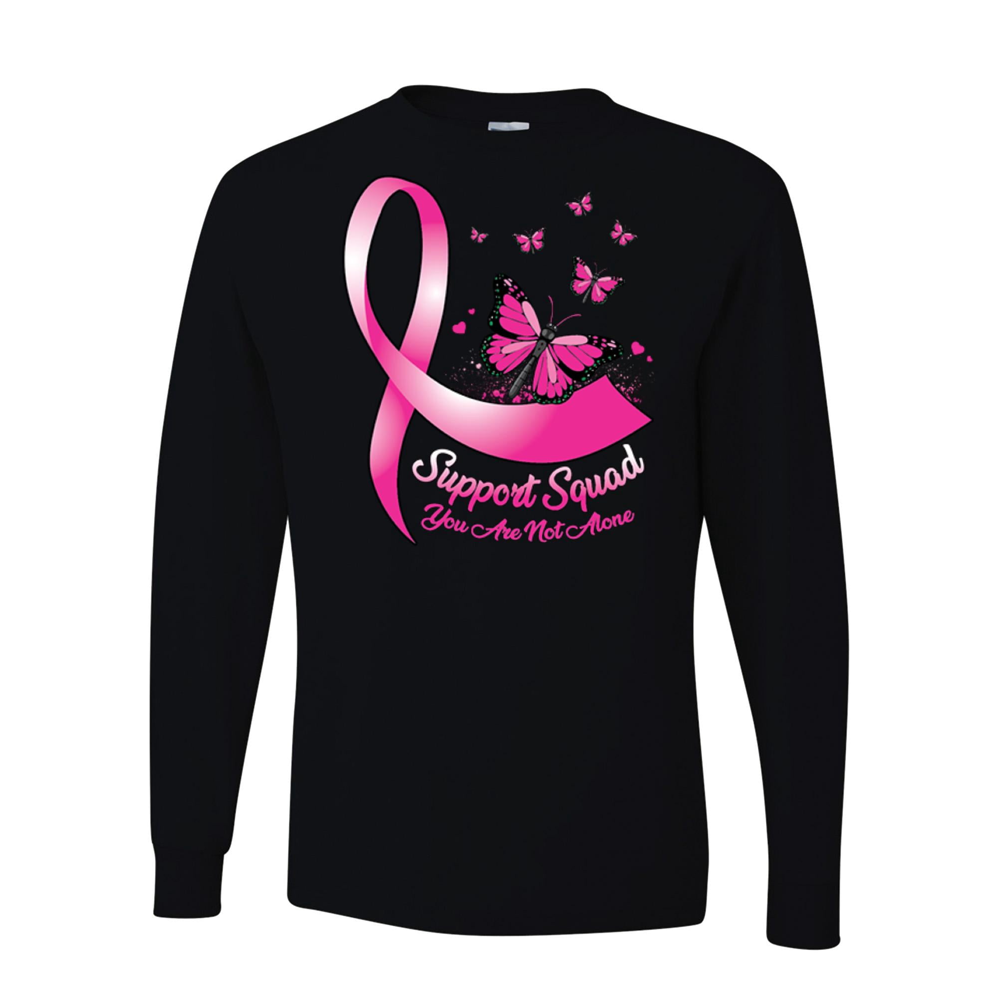 Support Squad You Are Not Alone Butterfly Ribbon Breast Cancer ...