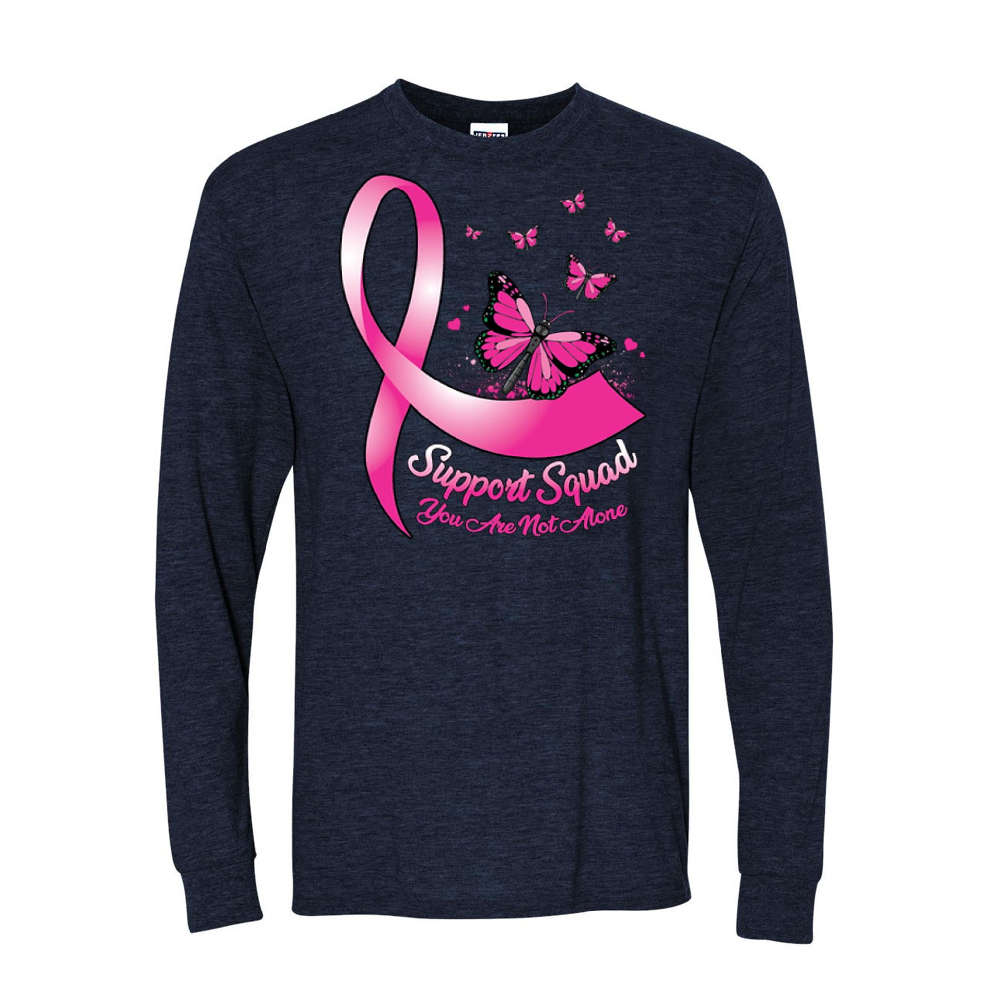 Support Squad You Are Not Alone Butterfly Ribbon Breast Cancer ...