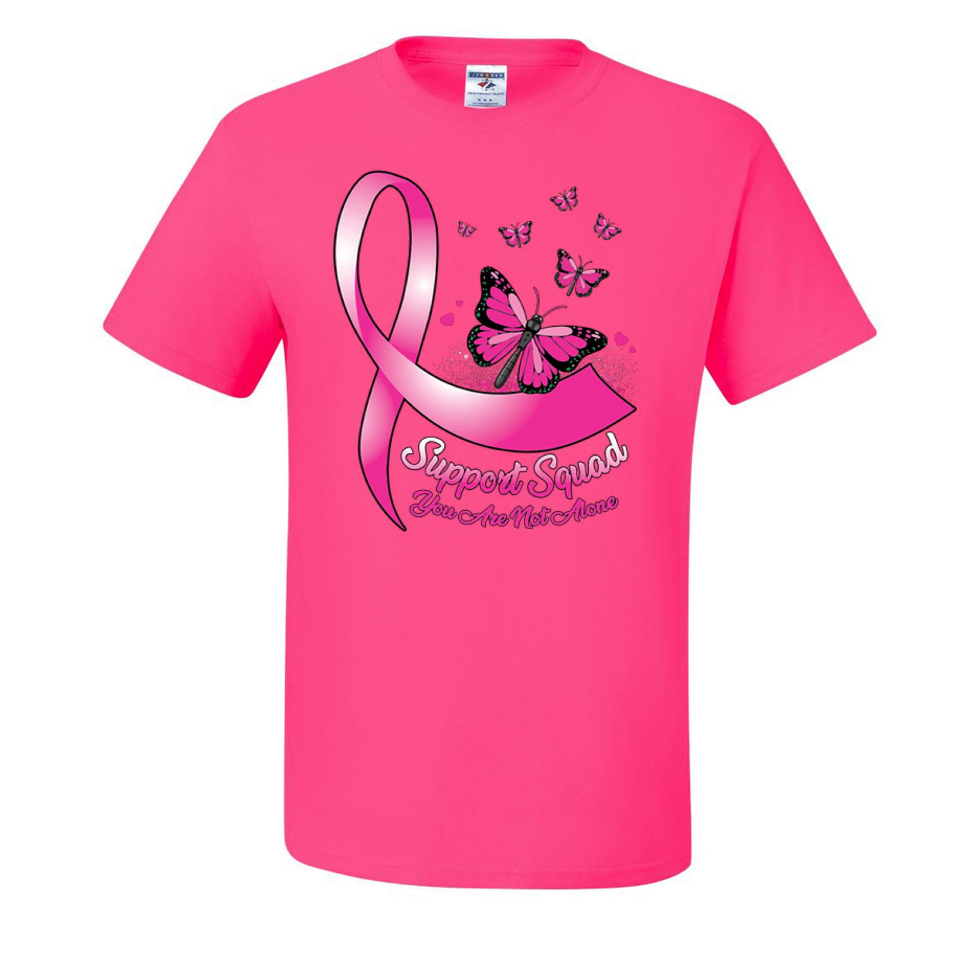 Support Squad You Are Not Alone Butterfly Ribbon Breast Cancer ...