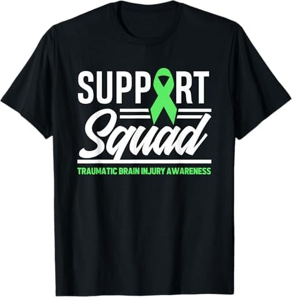 Support TBI Support Squad Traumatic Brain Injury Awareness T-Shirt ...