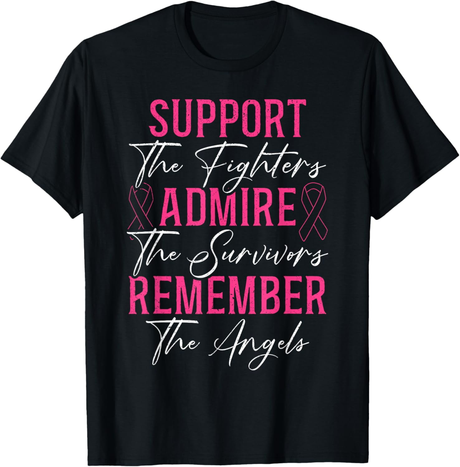 Support The Fighters Breast Cancer Awareness Month Support T-Shirt ...