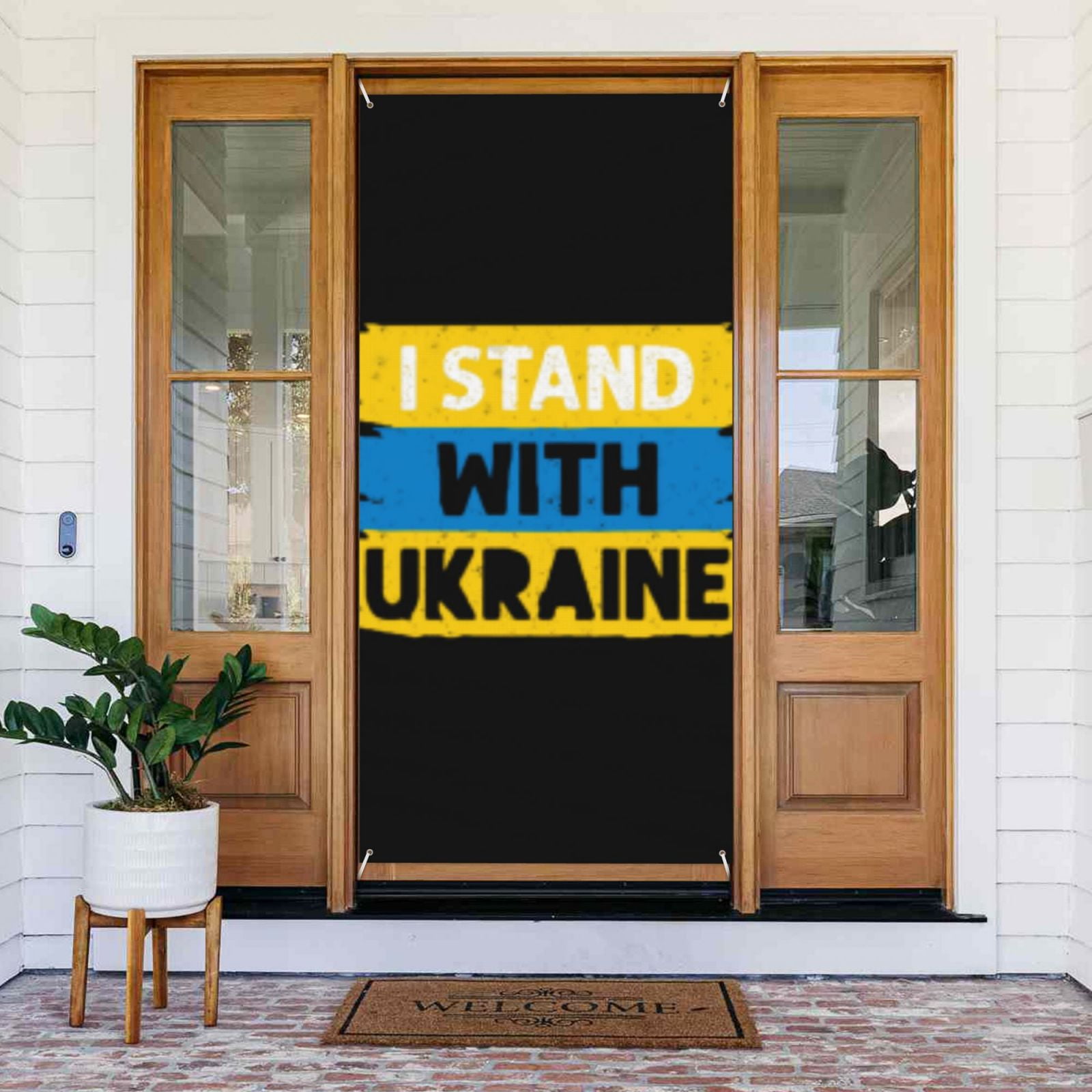 Support U-kraine I Stand With U-kraine Door Cover Decoration Backdrop Banner Porch Sign ...
