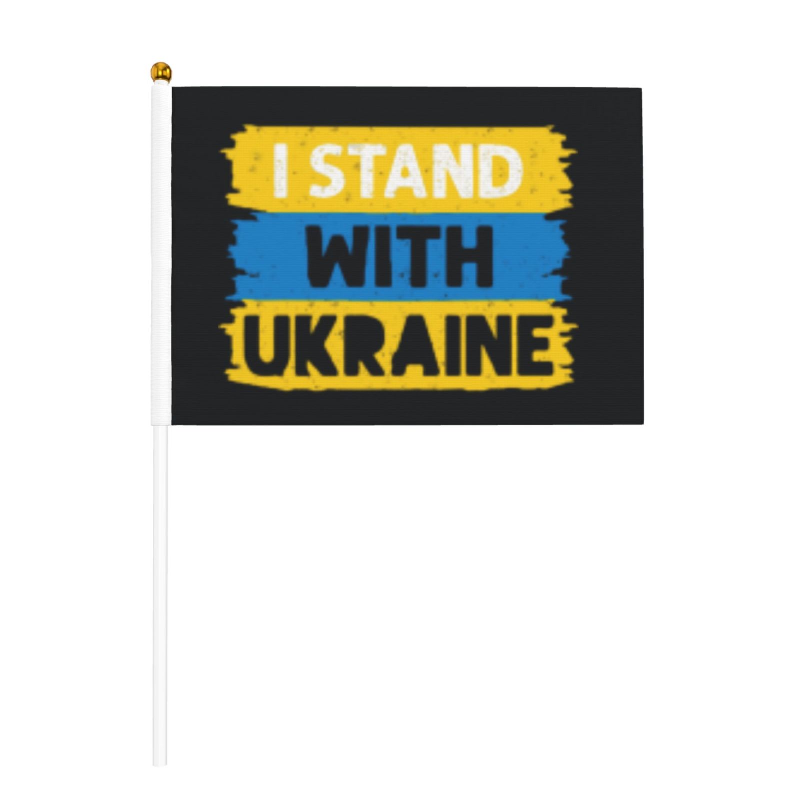 Support U-kraine I Stand With U-kraine Flag Small Mini Hand Held Flags Small Miniature Flags 5 ...