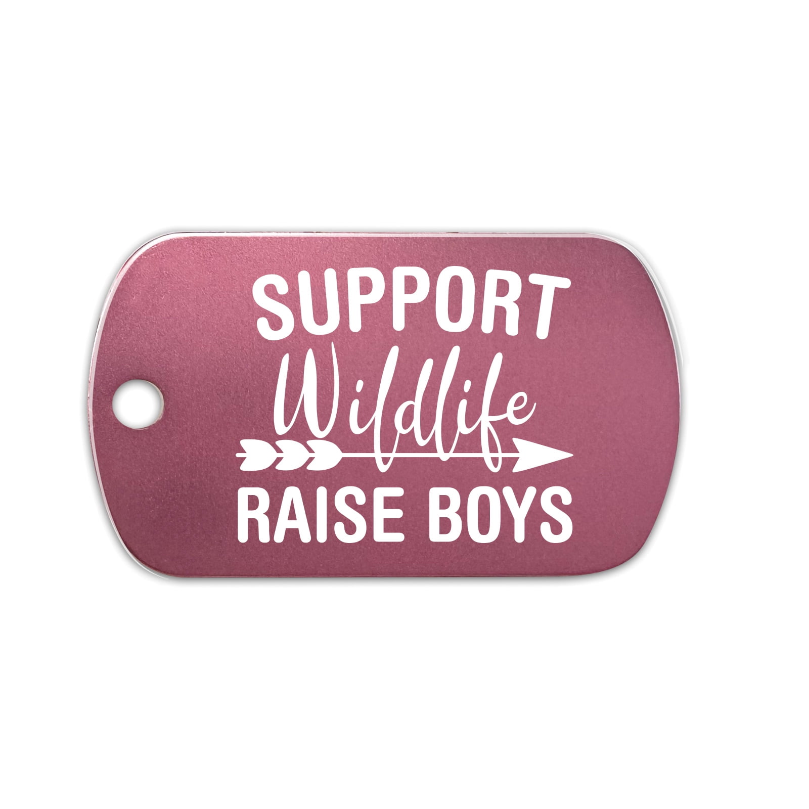 Support Wildlife Raise Boys GI Dog Tag Aluminum Keychain wild kids ...