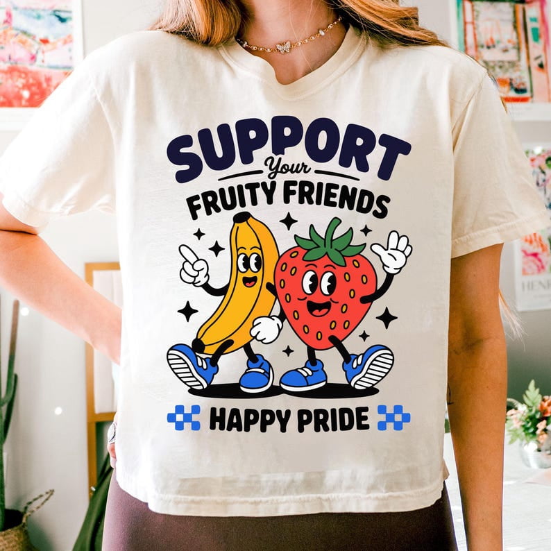 Support Your Fruity Friends Sublimation Design - Fruits Lgbt Pride ...