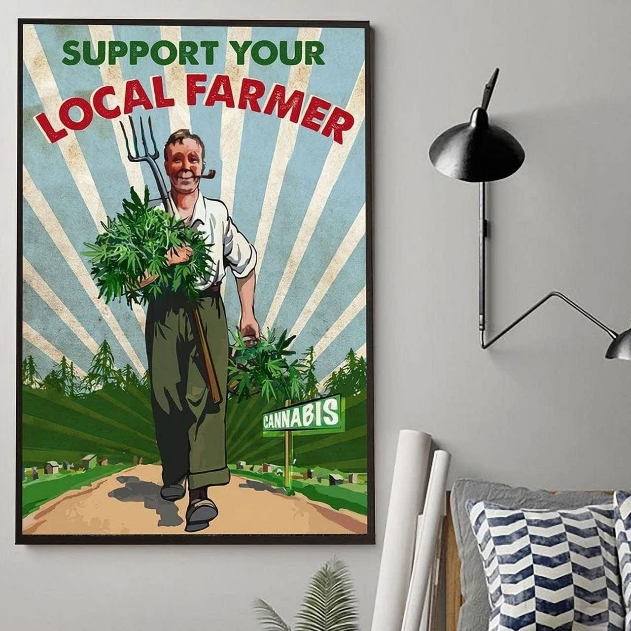 Support Your Local Farmer NO FRAMED POSTER Home Decor, Vintage Art ...