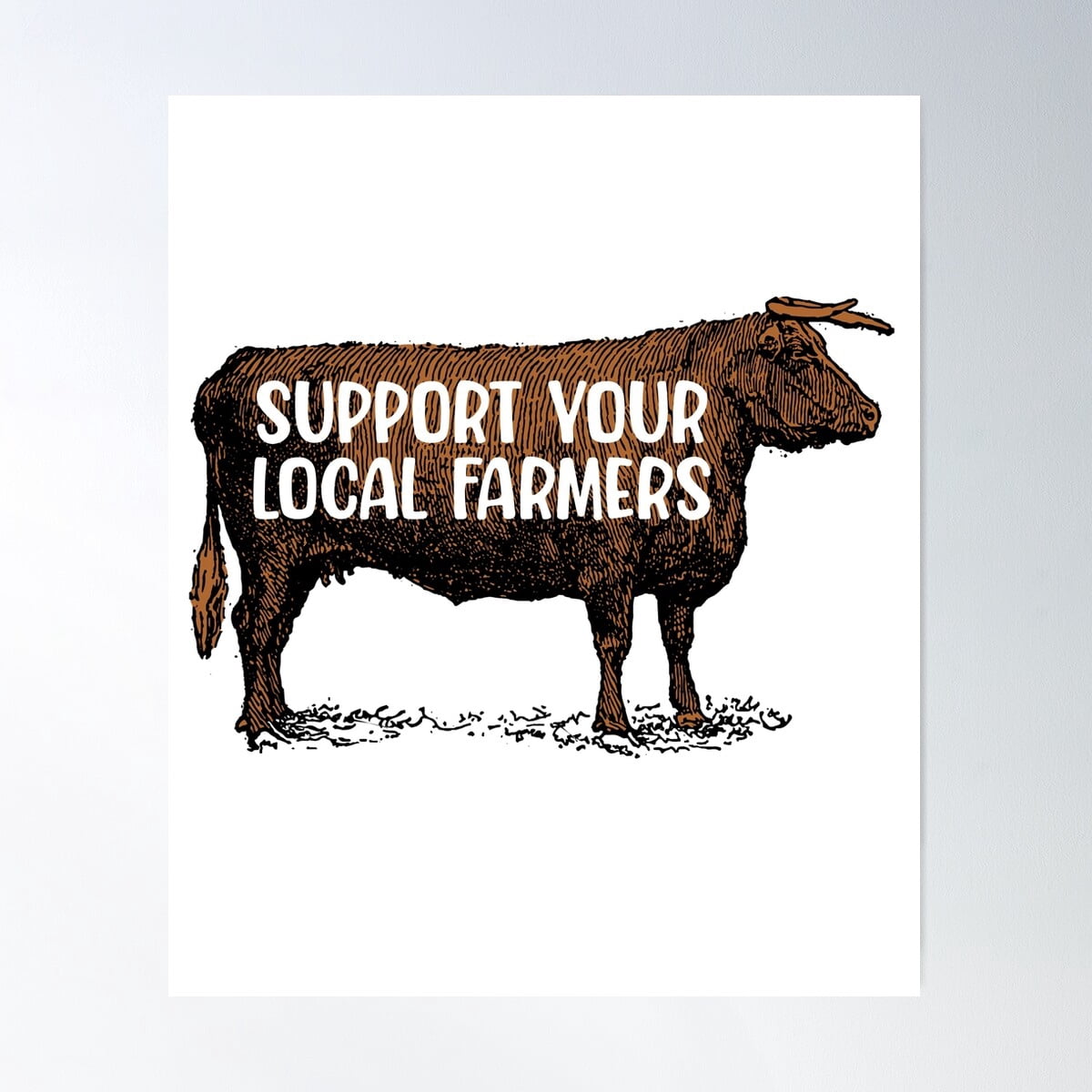 Support Your Local Farmers, Farmer Gift Poster Wall Art, Modern Wall ...