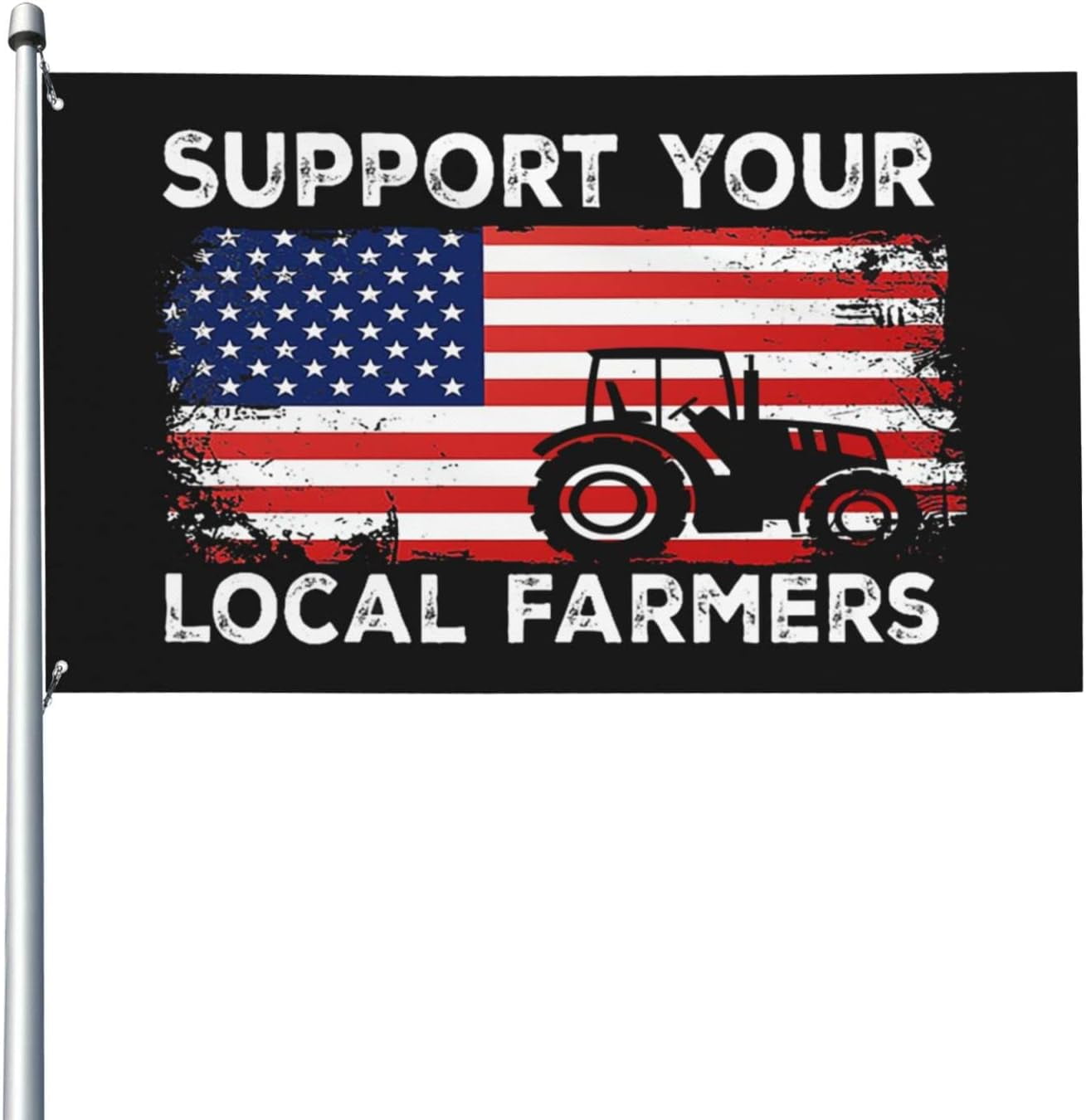 Support Your Local Farmers Flag Tractor Farming Flag Farmer Grain Flag ...