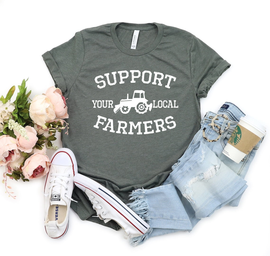 Support Your Local Farmers Graphic Tee, Farm Shirt, Farmers Market Tee ...