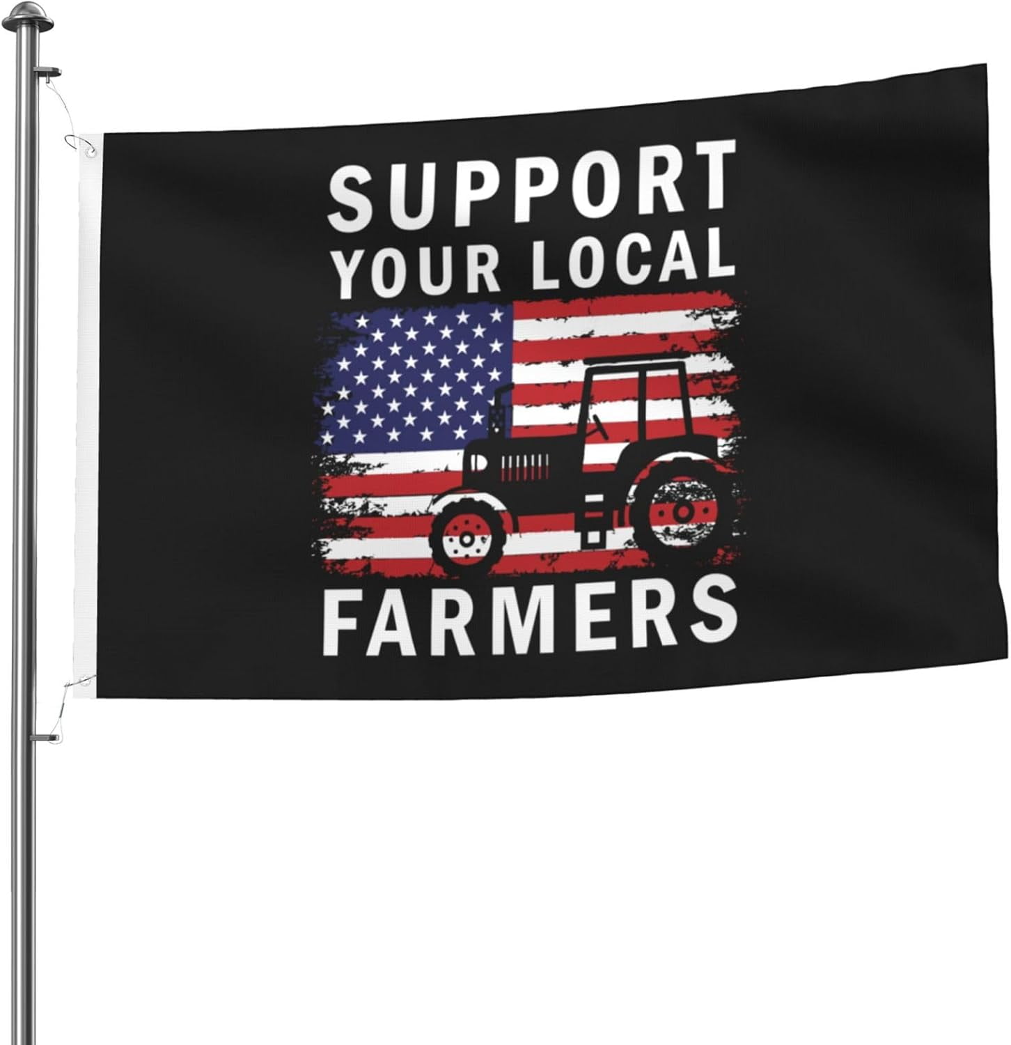 Support Your Local Farmers Usa Flag Flag 5x8 Ft Double-Sided Flags ...