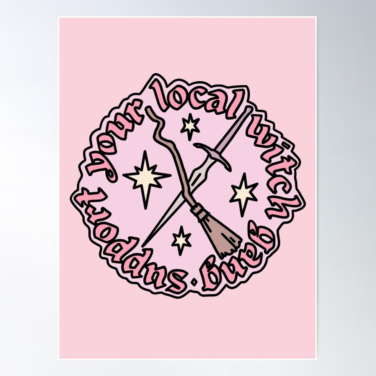 Support Your Local Witch Gang (2024) Poster Wall Art, Modern Wall Decor ...