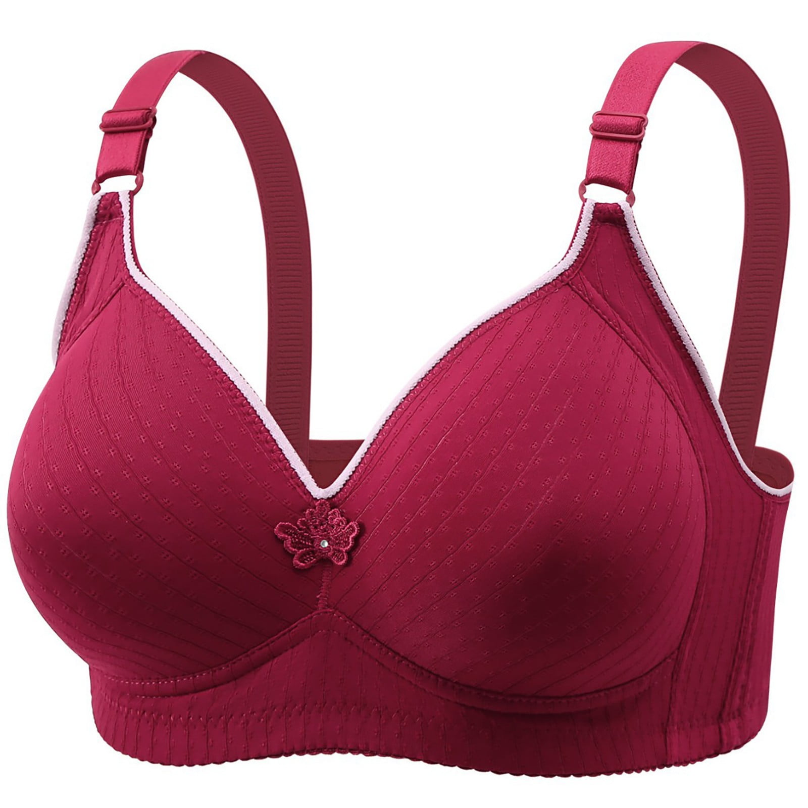 Supportive No Underwire Bra, Plunge Seamless Jelly Material for Women ...
