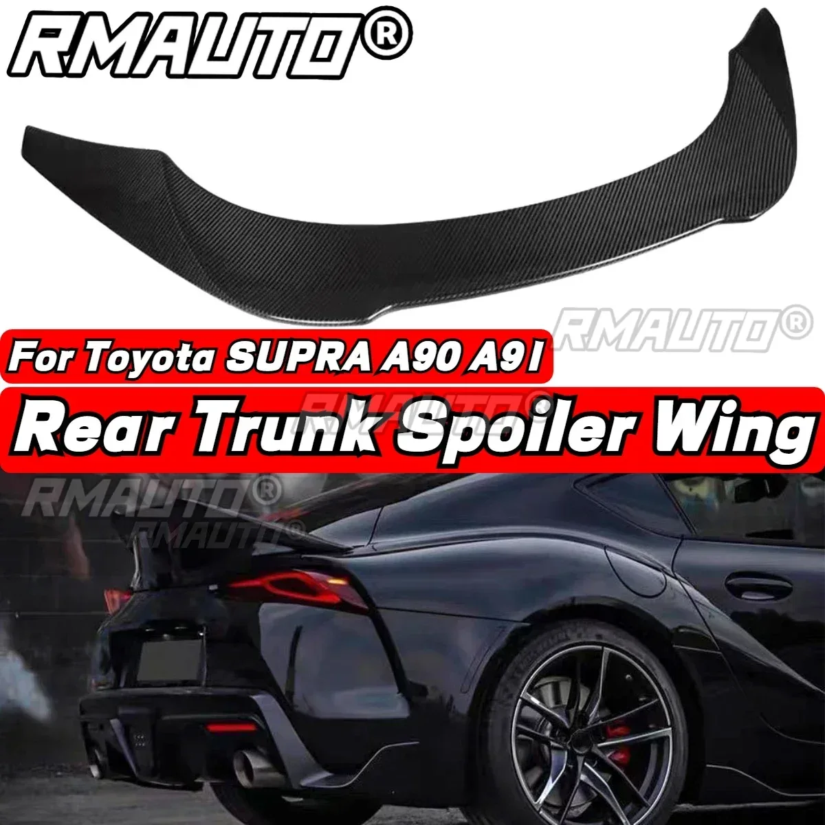 Supra A90 A91 Rear Spoiler Wing Real Carbon Fiber Trunk Boot Lip For ...