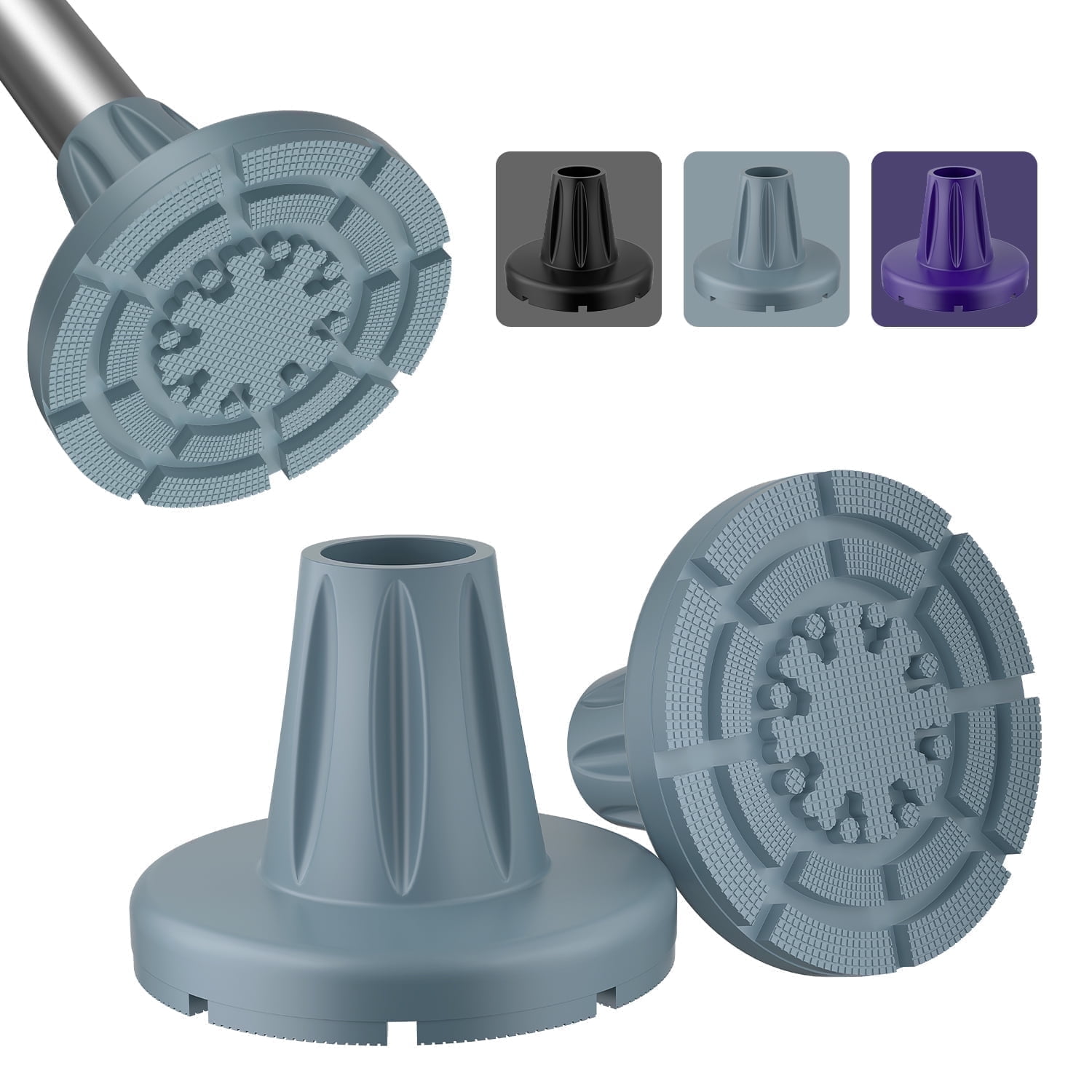SupreGear Heavy-Duty Crutch Tips with Metal Insert, 7/8 inch ...