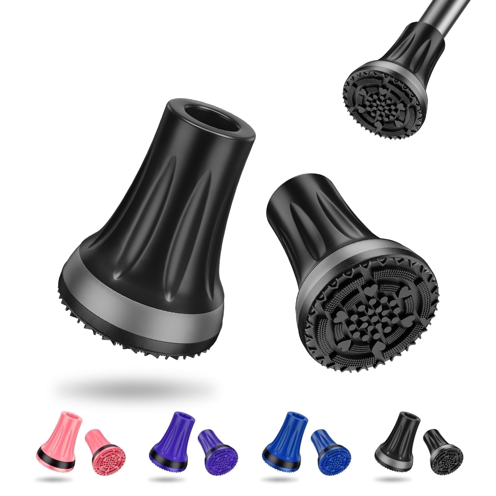 SupreGear Heavy Duty Cane Tips 7/8 Inch Non-slip Rubber for Crutches ...