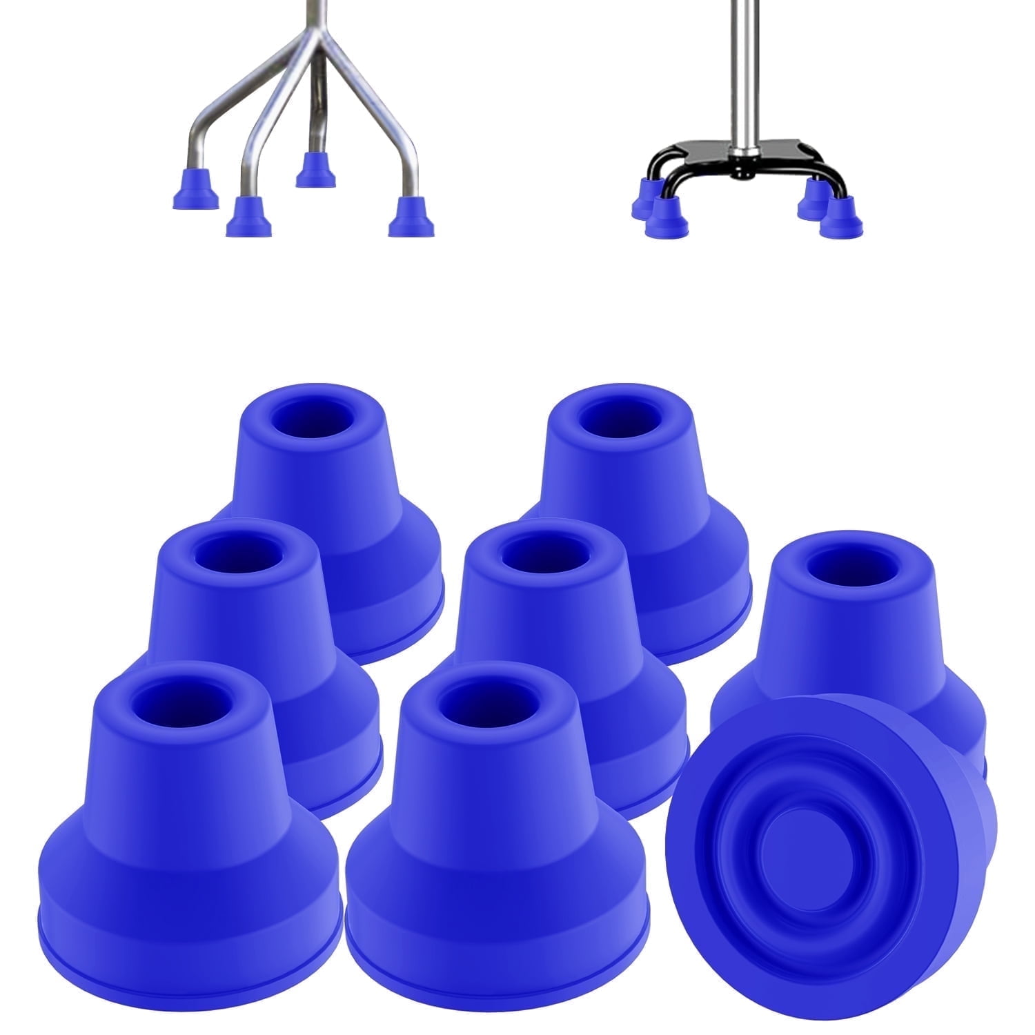 SupreGear 5/8 in Quad Cane Tip, Non-Slip Rubber Cane Tip Extreme Grip ...