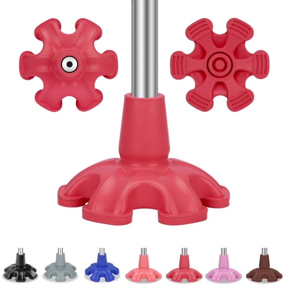 SupreGear 3/4 inch Cane Tip Support Non-slip Heavy Duty Rubber Base Six ...