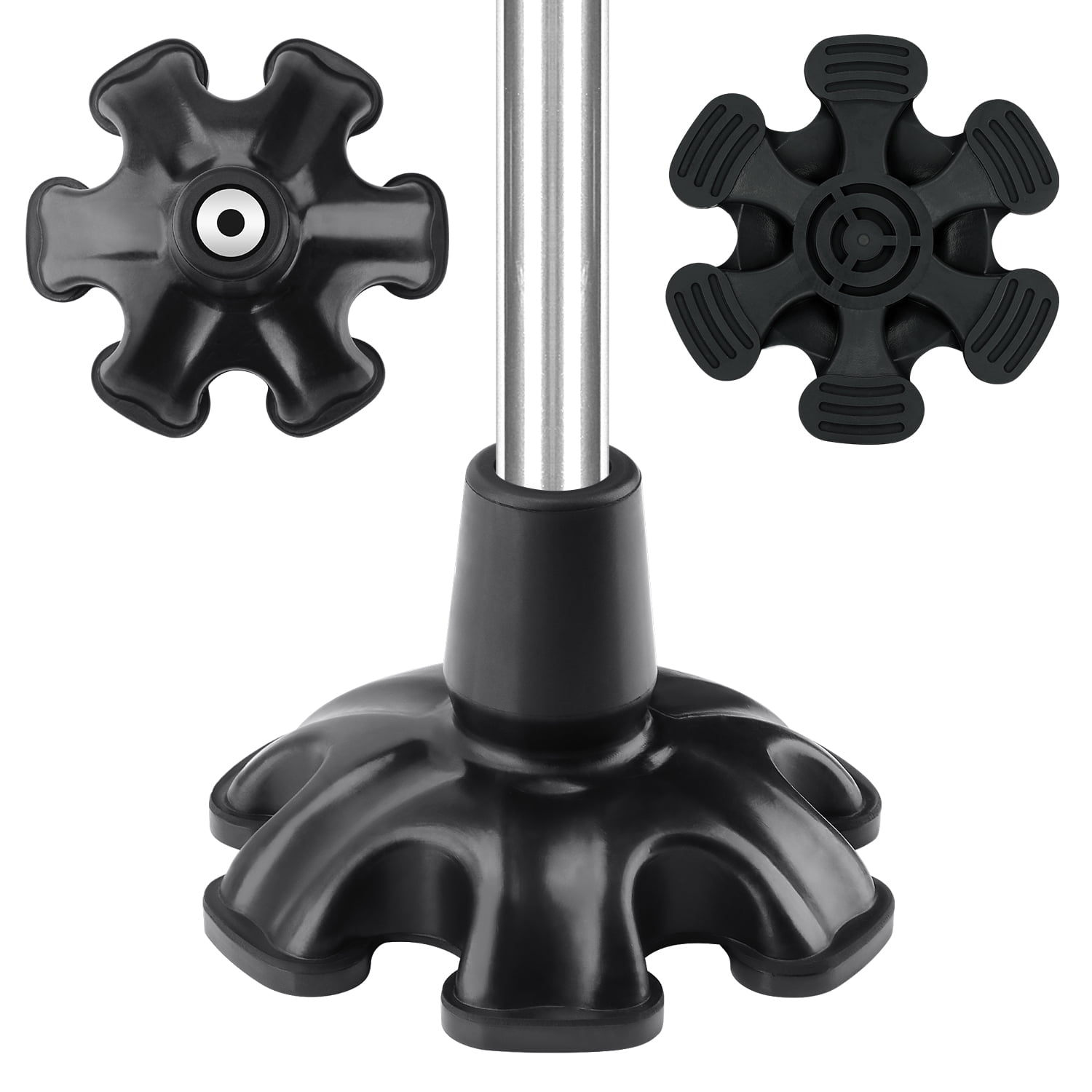 SupreGear Cane Tip, 5/8 Inch Self Standing Heavy Duty Rubber ...