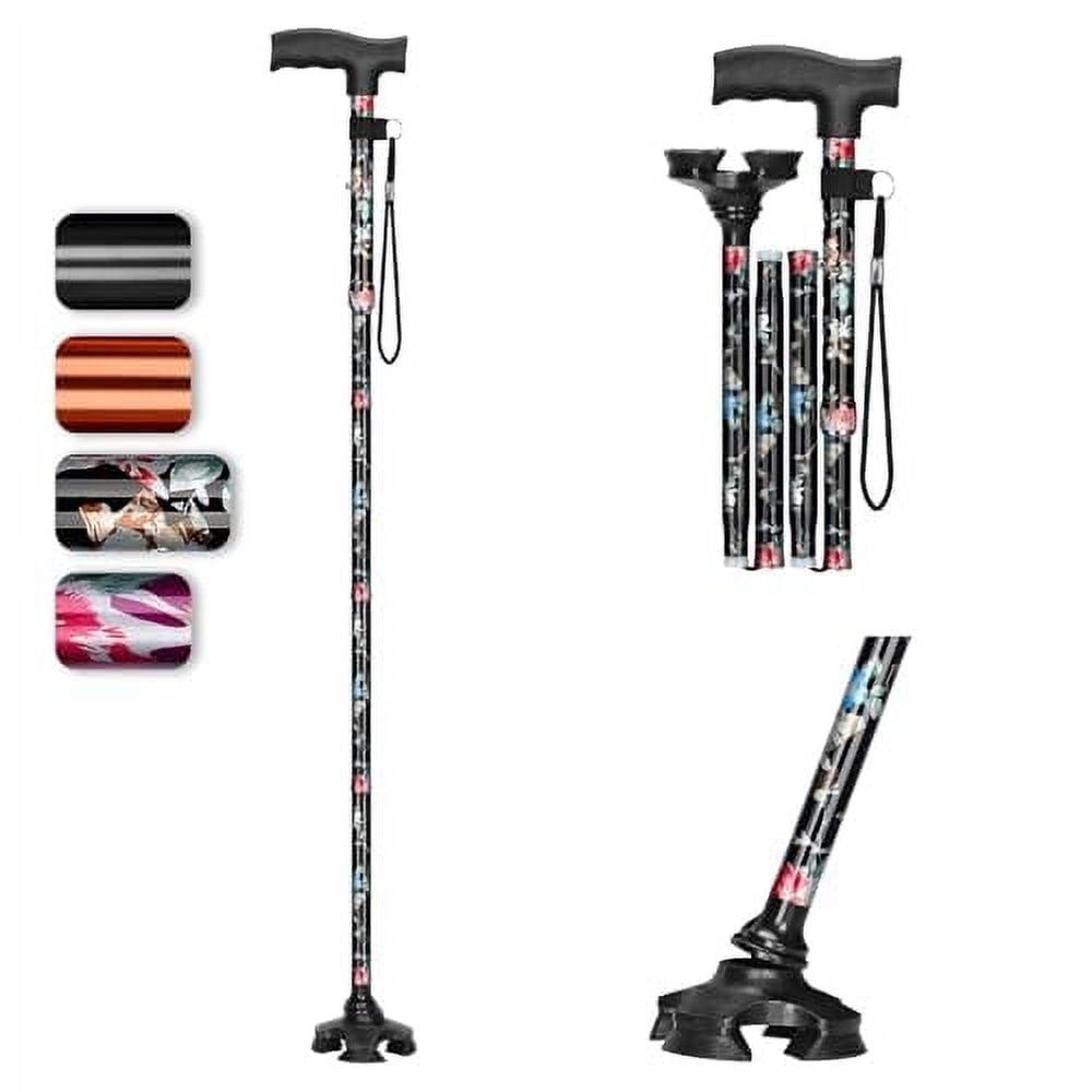 SupreGear Folding Cane, Adjustable Aluminum Walking Stick for Adults, 4 ...