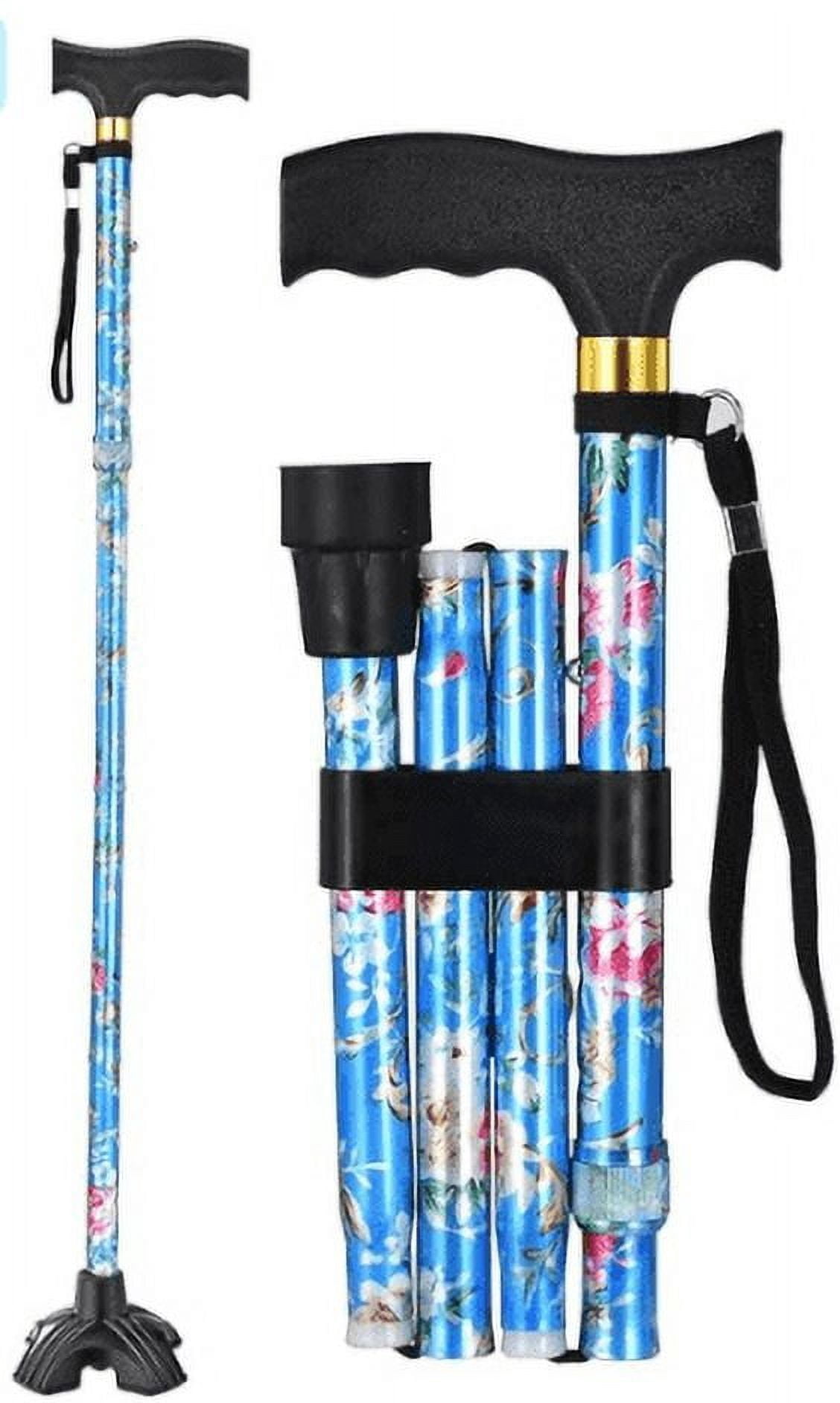SupreGear Folding Cane for Adults, Floral Black, Adjustable Lightweight ...