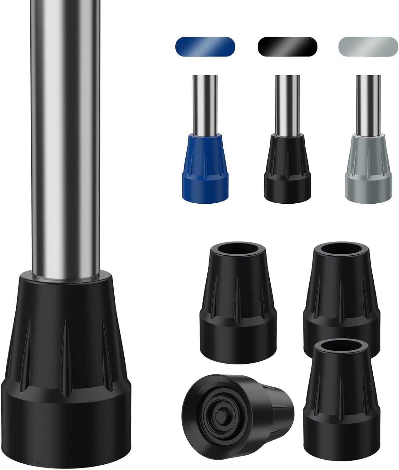 SupreGear Crutch Tips 7/8", Rubber Replacement Crutch and Cane Feet , 4 ...