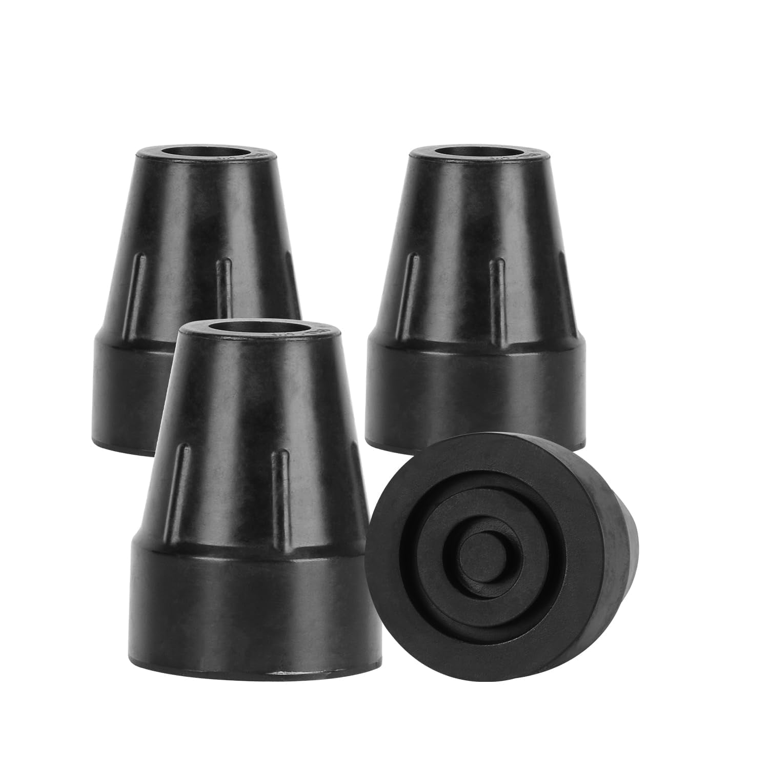 SupreGear Heavy Duty Rubber Cane Tip Set, Wide Base for Enhanced ...