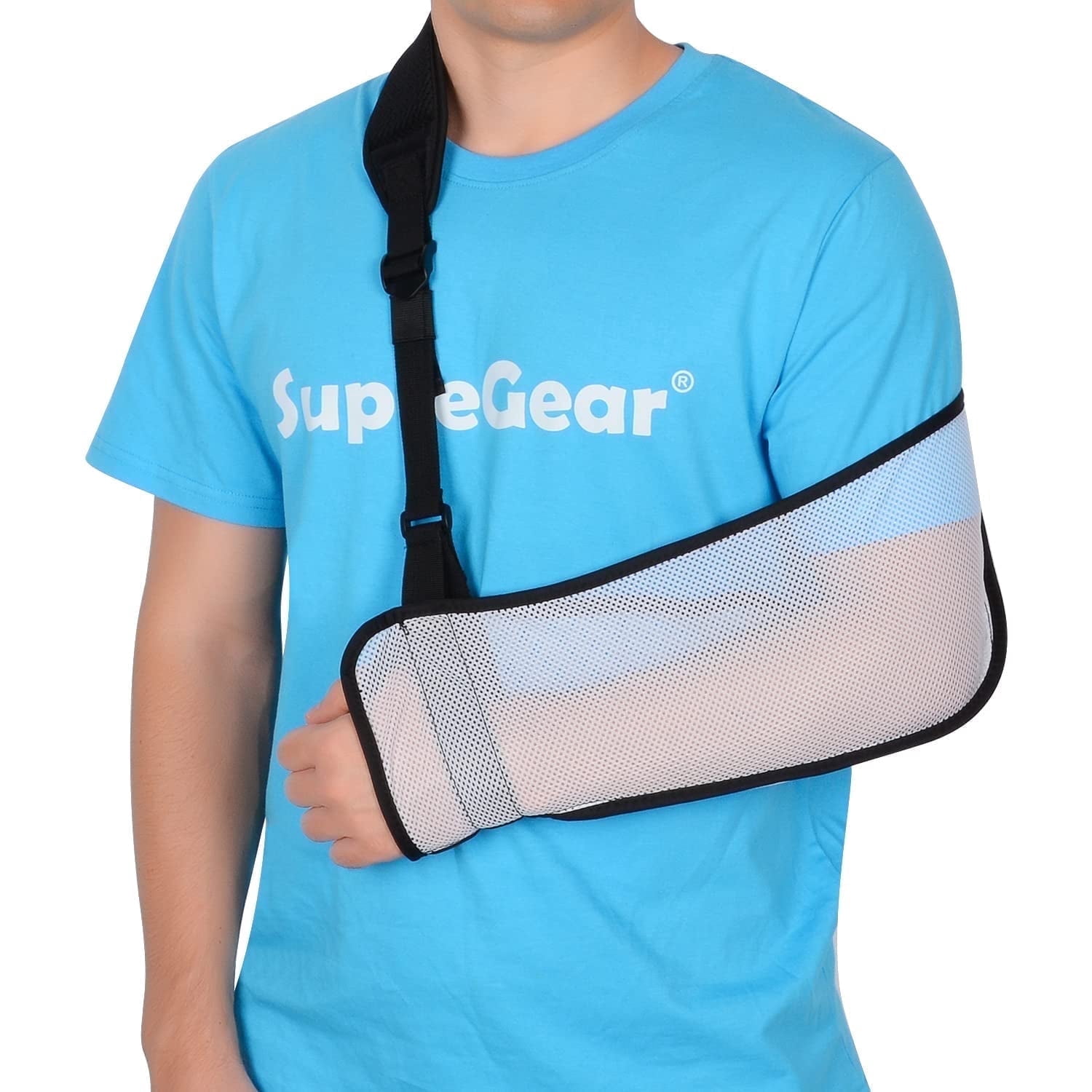 SupreGear Breathable Mesh Arm Sling Support for Shoulder, Adjustable ...
