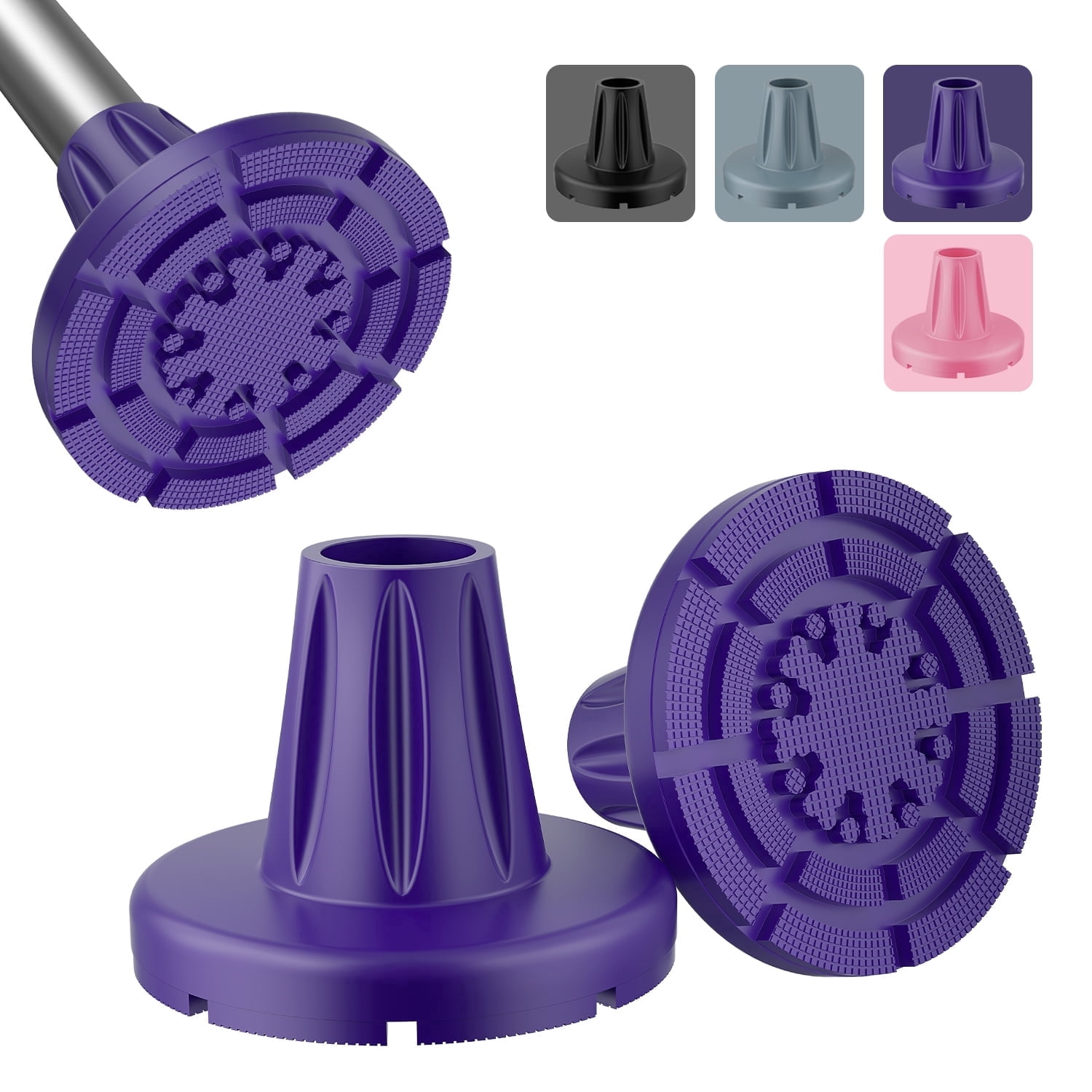 SupreGear 3/4 inch Rubber Cane Tips, Heavy Duty Widen Base for Seniors ...