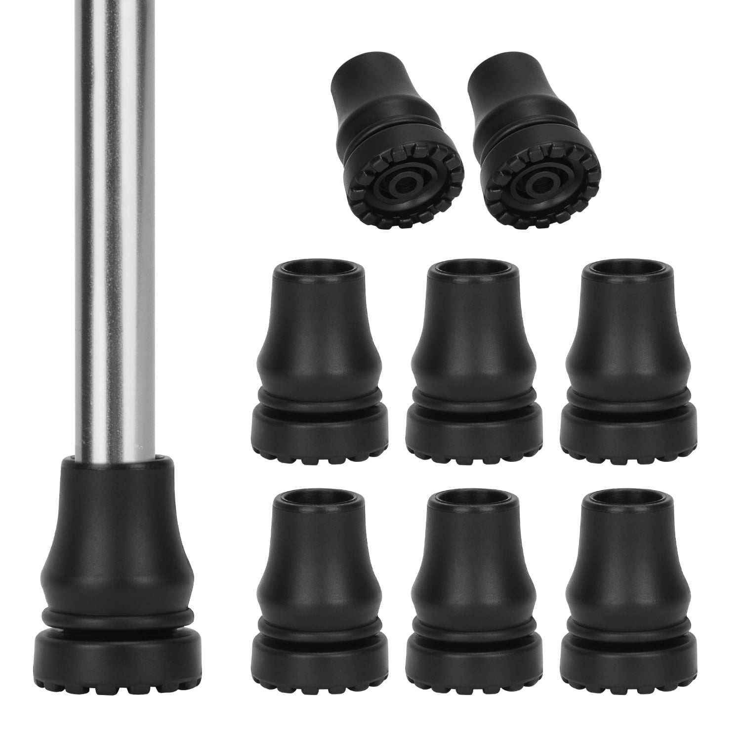 SupreGear Rubber Cane Tips, 4/6/8 Pcs, 5/8 " Heavy Duty Anti-Slip ...