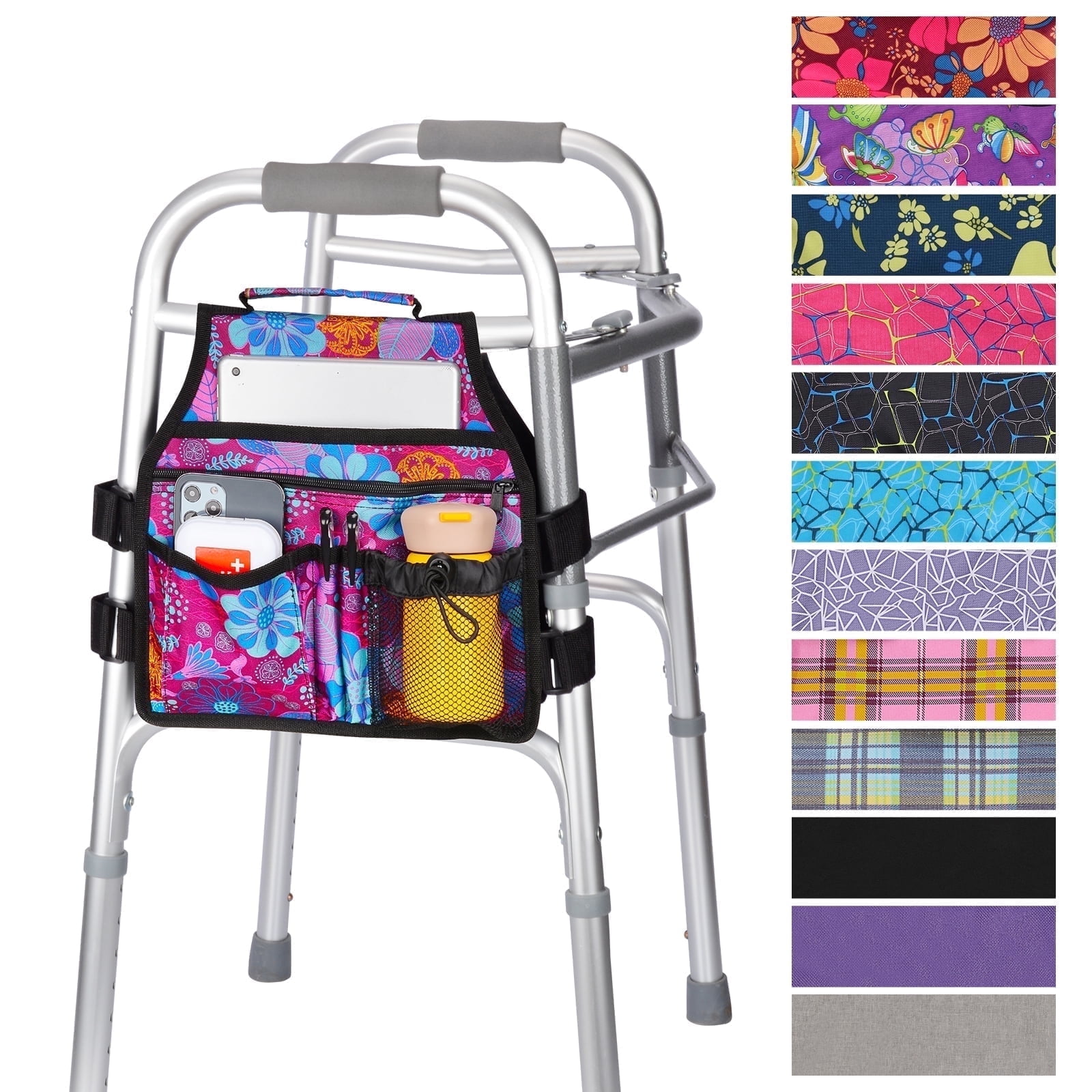 SupreGear Side Walker Bag w/ Cup Holder, Double Sided, for Most Walkers ...