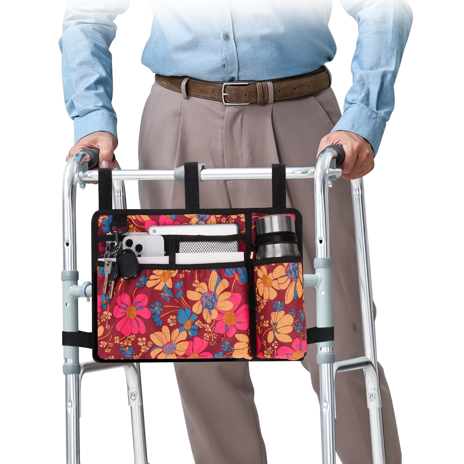 Supregear Walker Bag, Floral, Water-Resistant with Cup Holder for ...